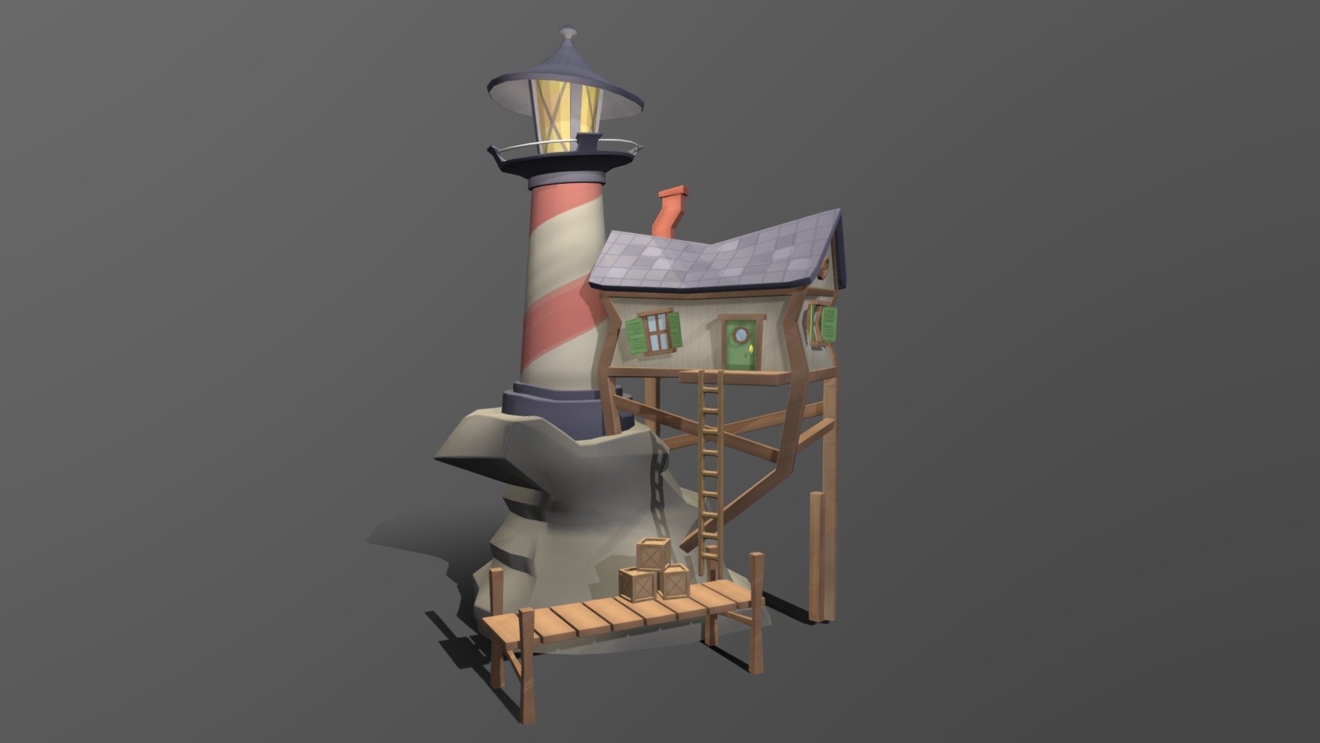 Stylized Lighthouse - Download Free 3D model by MatthewGrantJohnson ...