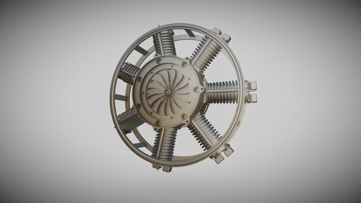 Radial-engine 3D models - Sketchfab