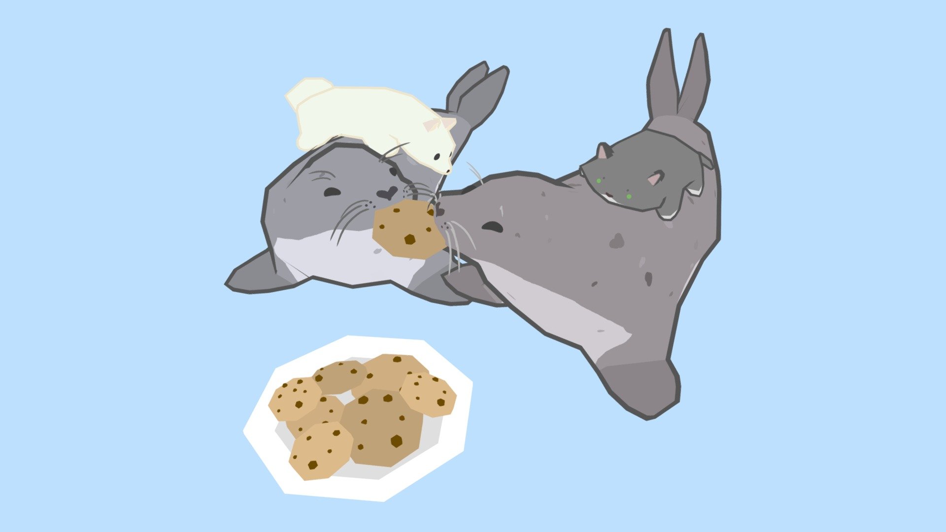 Low Poly Harbor Seal Commission - 3D model by sneepsnorp3D [f5e0913] - Sketchfab