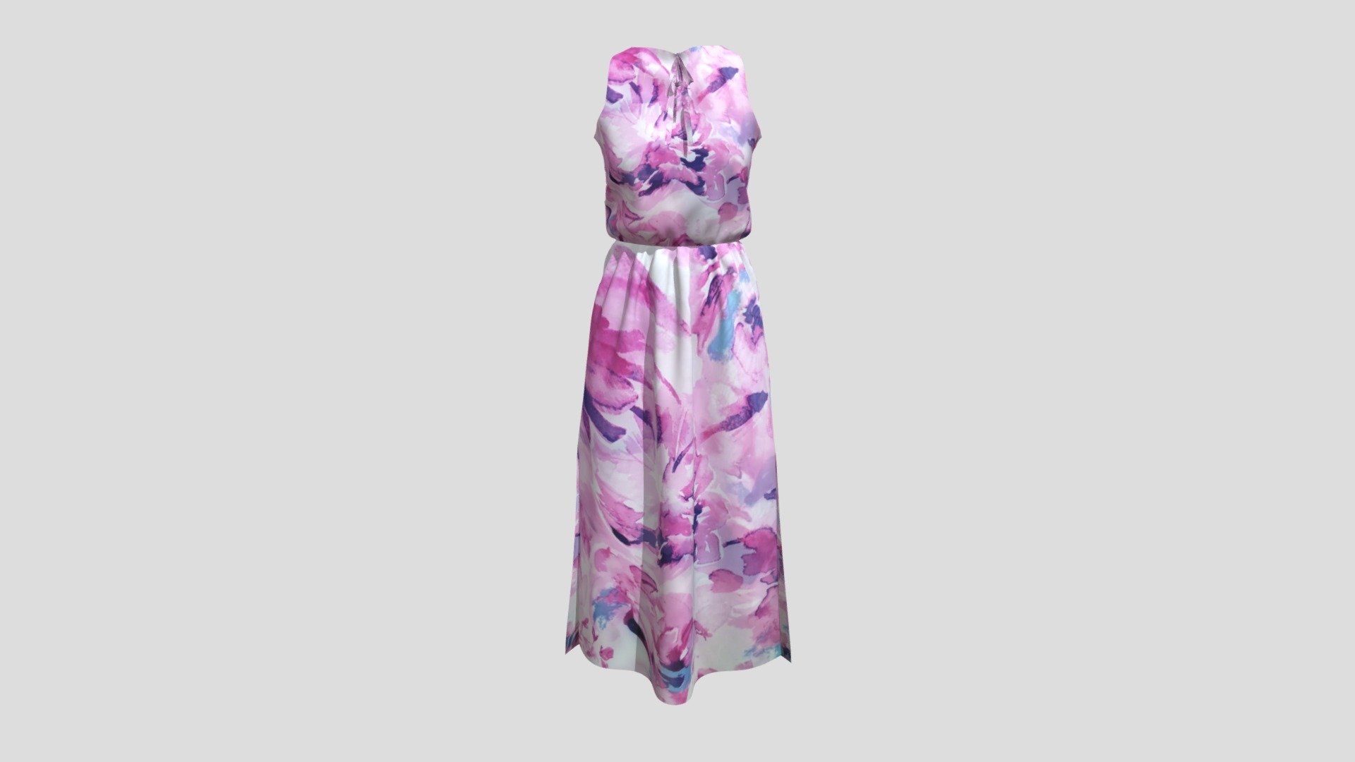 Printed Dress Summer - 3D model by Future Design (@futuredesign ...