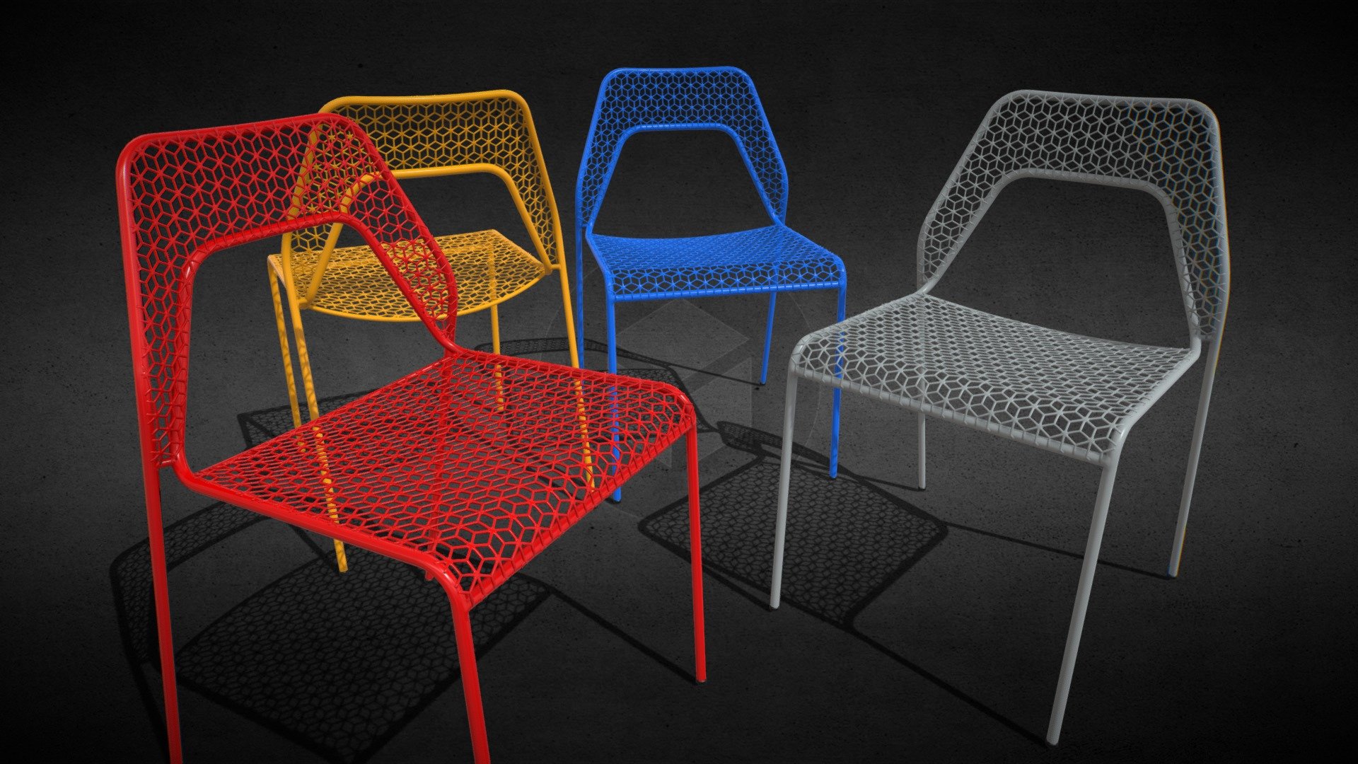 Hot Mesh Patio Dining Chair - Buy Royalty Free 3D model by Sunny ...