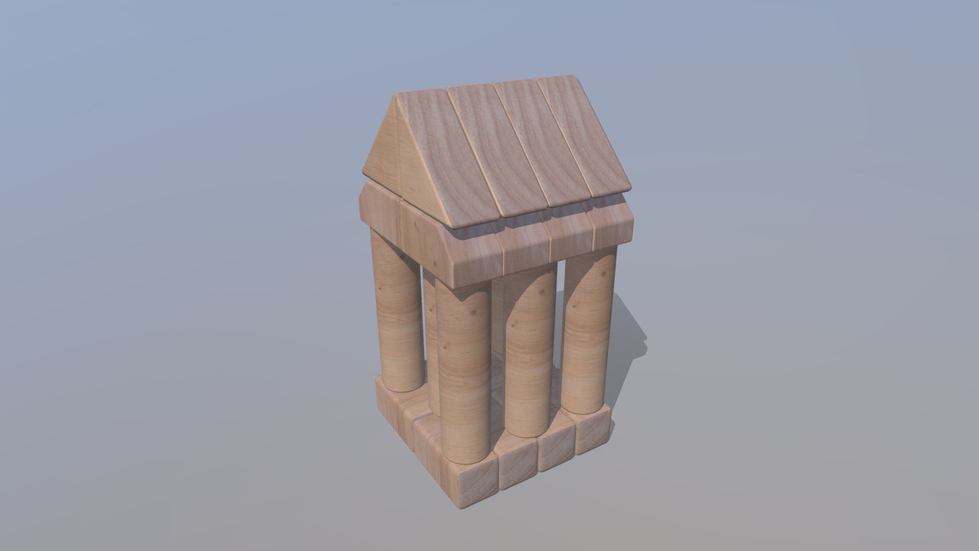 Wooden Block Structure - Download Free 3D model by KeanKane [f5ec15f ...
