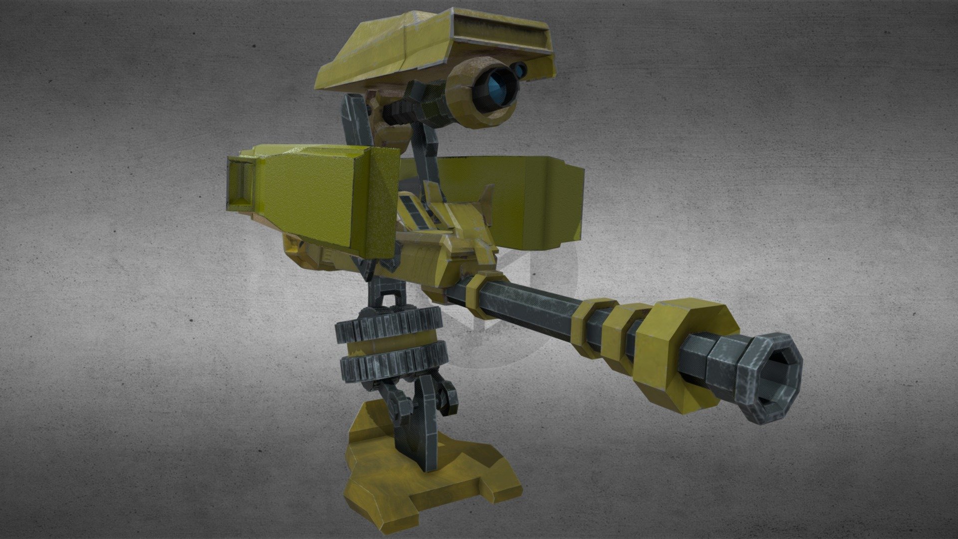 Sci-fi Yellow Turret - 3D model by hhhhh23 [f5eeb17] - Sketchfab