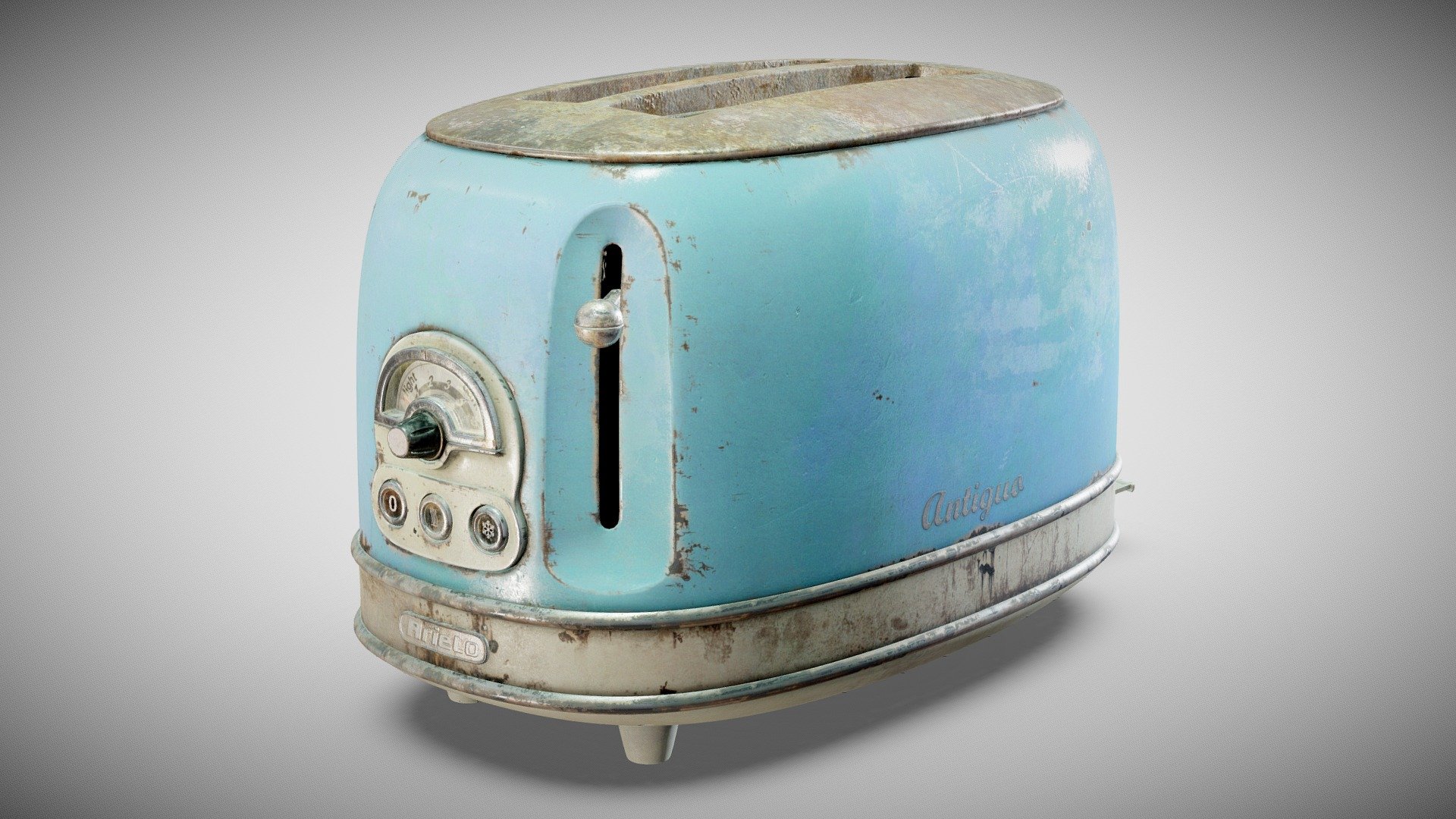 rusted Arielo retro vintage kitchen toaster da1 - Buy Royalty Free 3D ...