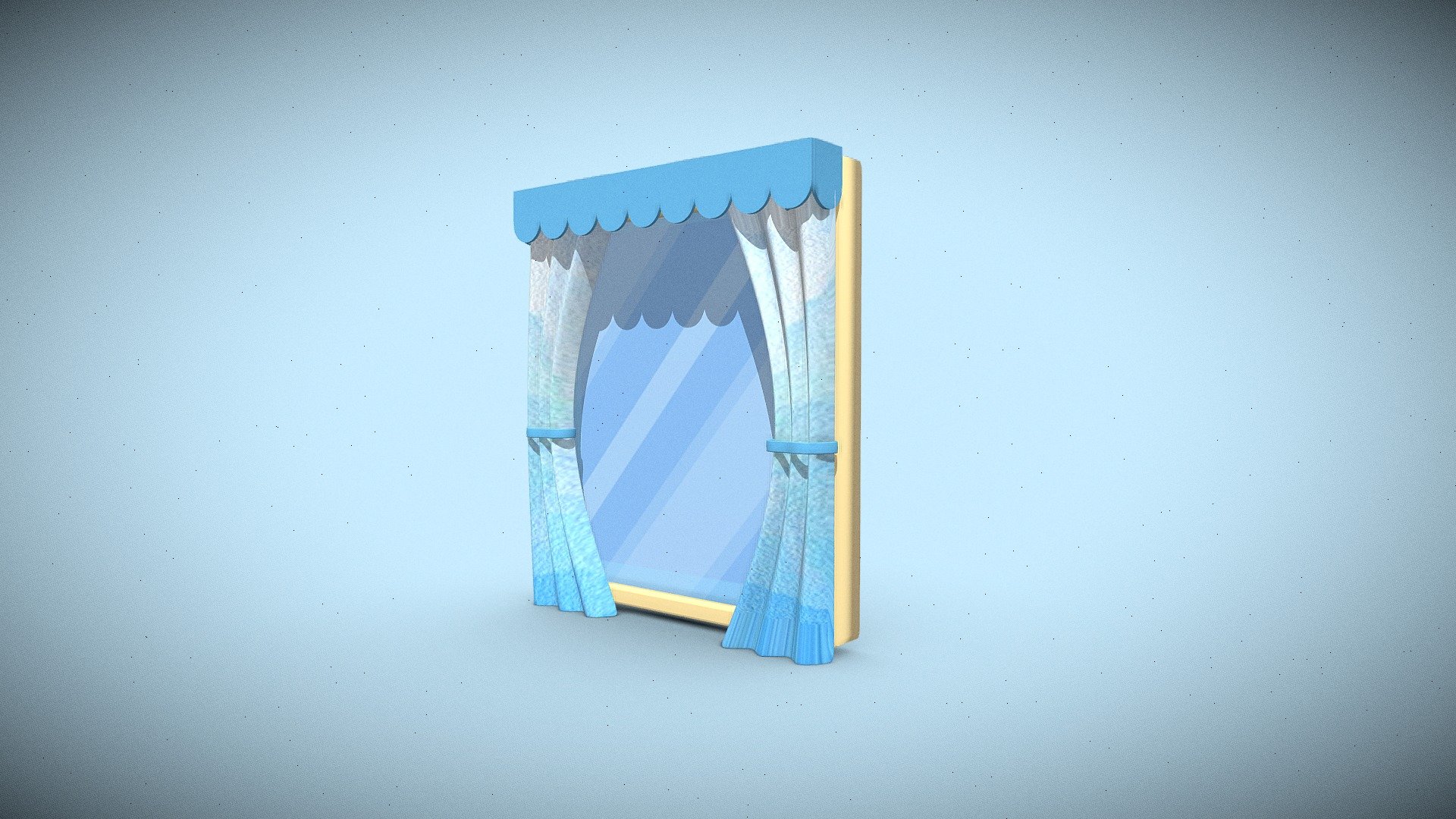 Stylized window-curtain - Buy Royalty Free 3D model by wingstech.3d ...