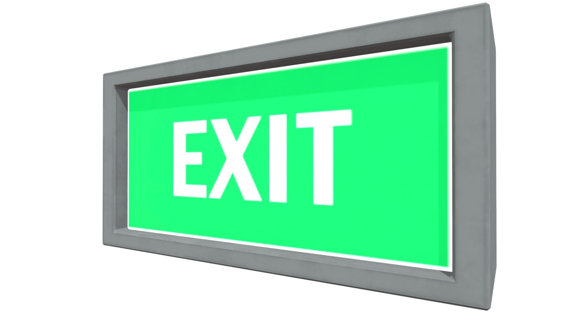 Hospital Exit Sign - 3D model by Amazing Places (@amazingplaces ...