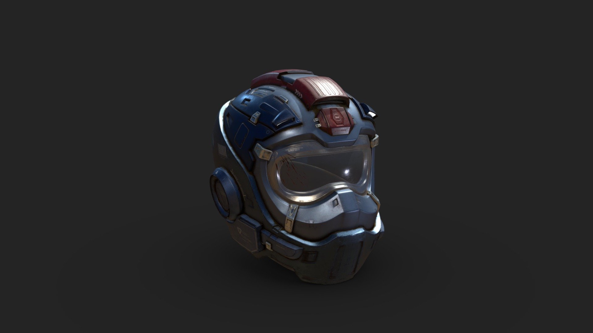 Sci-Fi Space Helmet - 3D model by raresbucur [f5f6dad] - Sketchfab