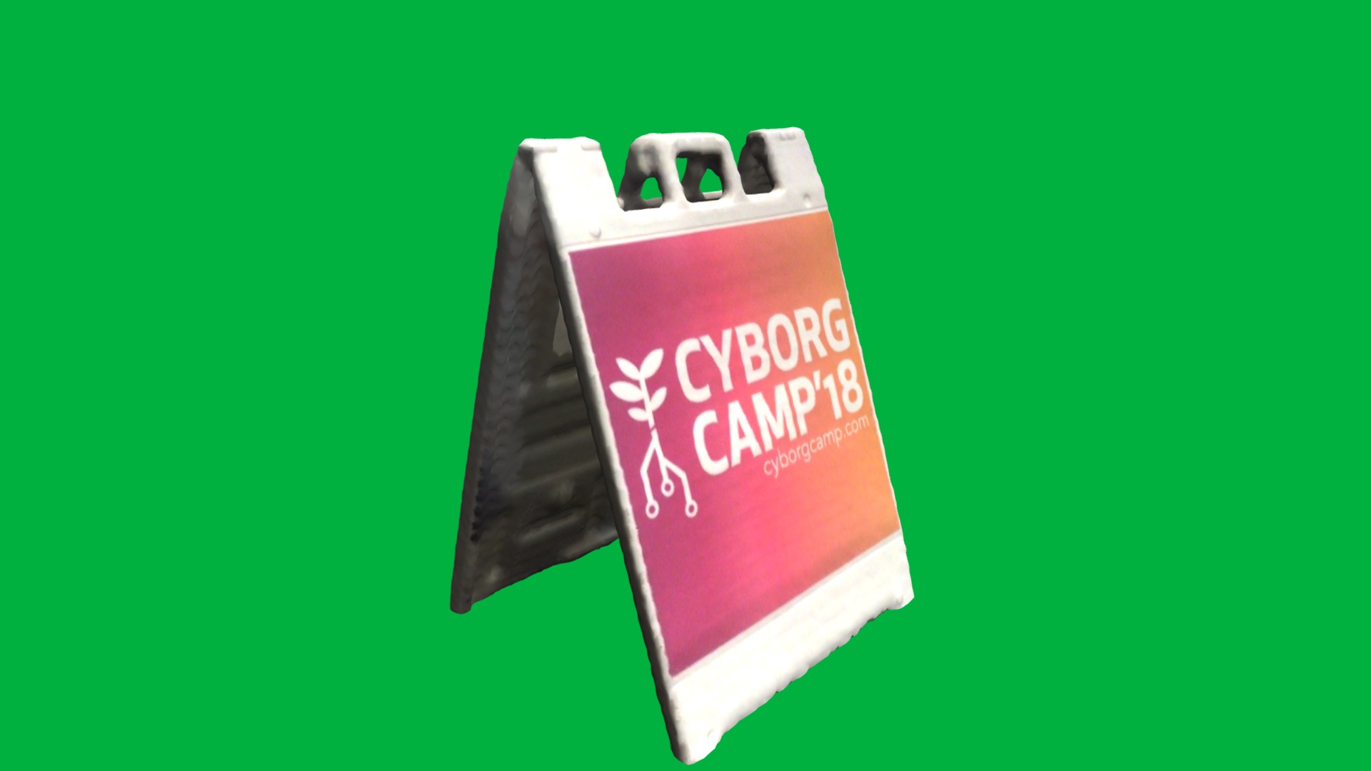 Cyborg Camp Sign - 3D model by DaVideoTape [f5f72ce] - Sketchfab