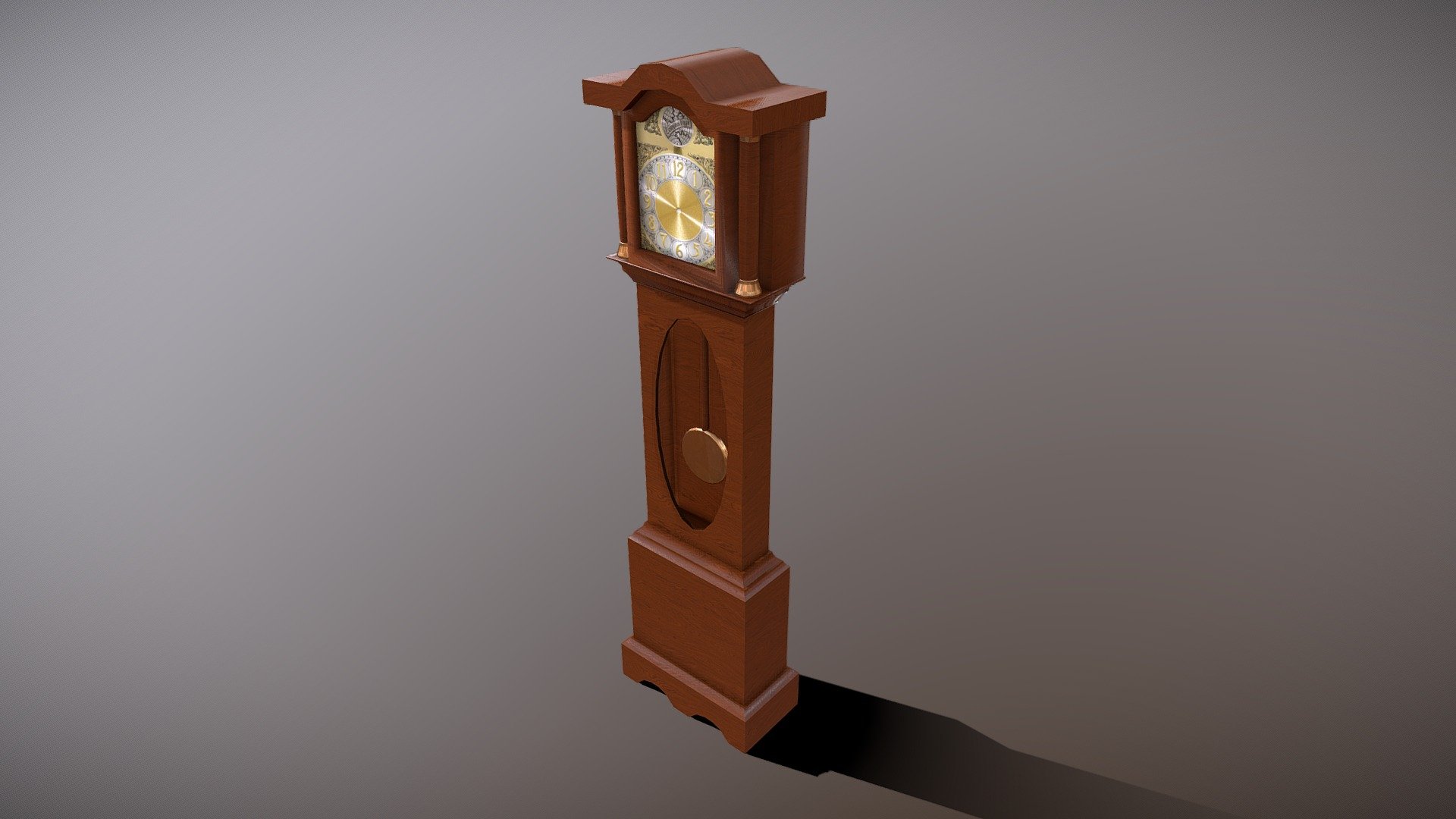An Old Grandfather Clock - 3D model by bdbent [f5f93c8] - Sketchfab