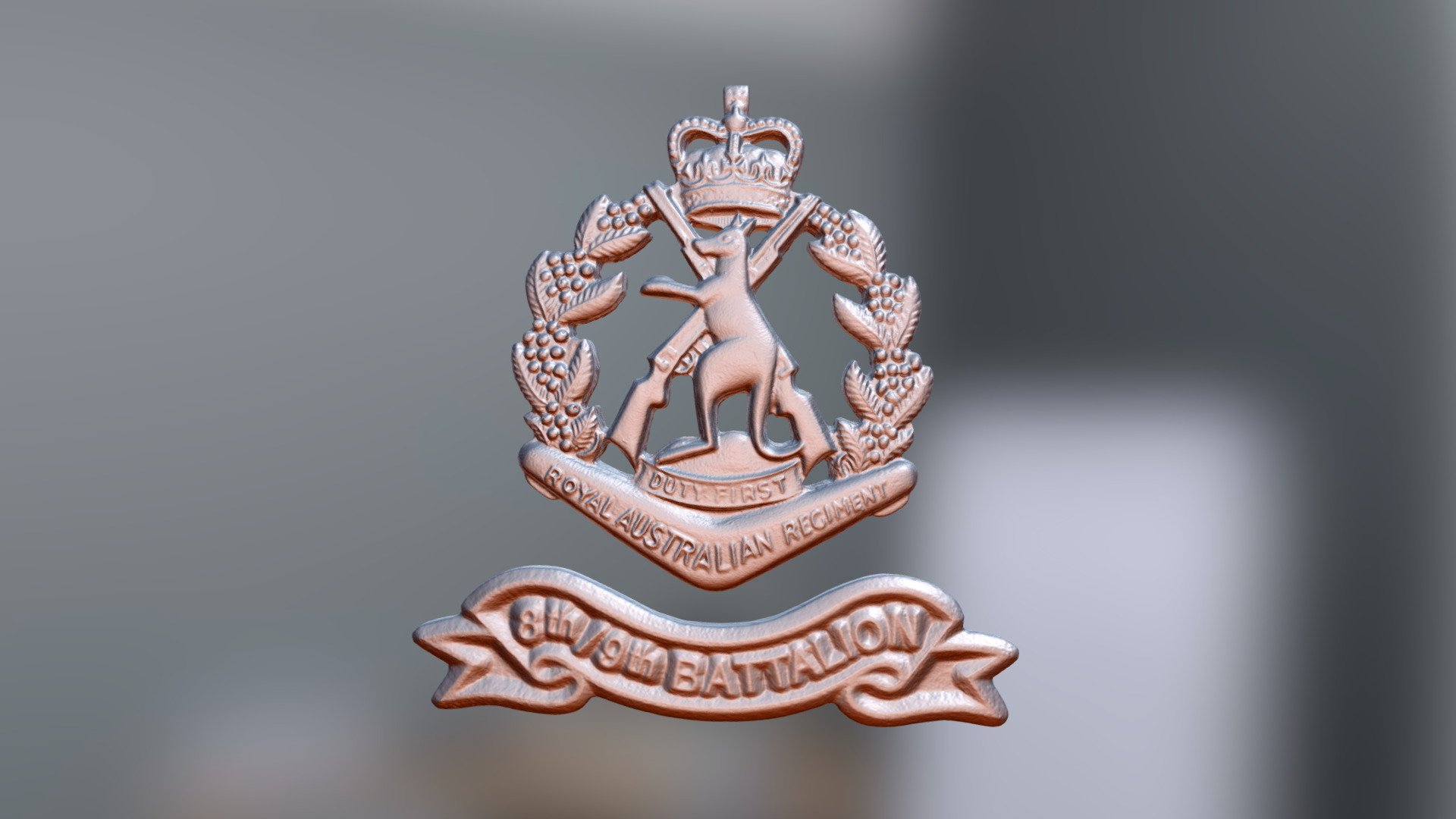 8th 9th Battalion Insignia - 3D model by DittoLabs [f5fbc5d] - Sketchfab