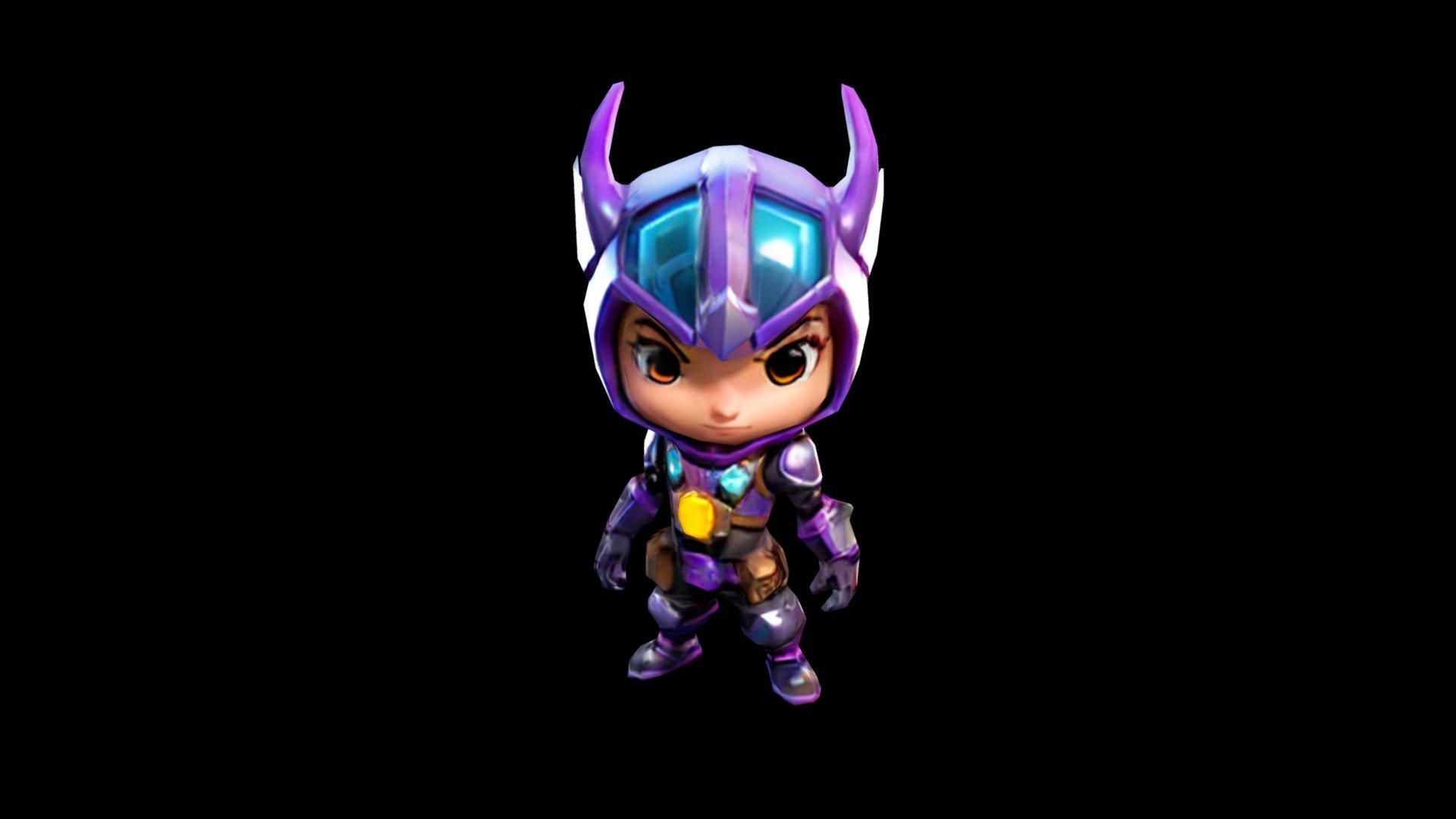 "Purple Pixie A Vibrant Cartoon Character with a - Download Free 3D ...