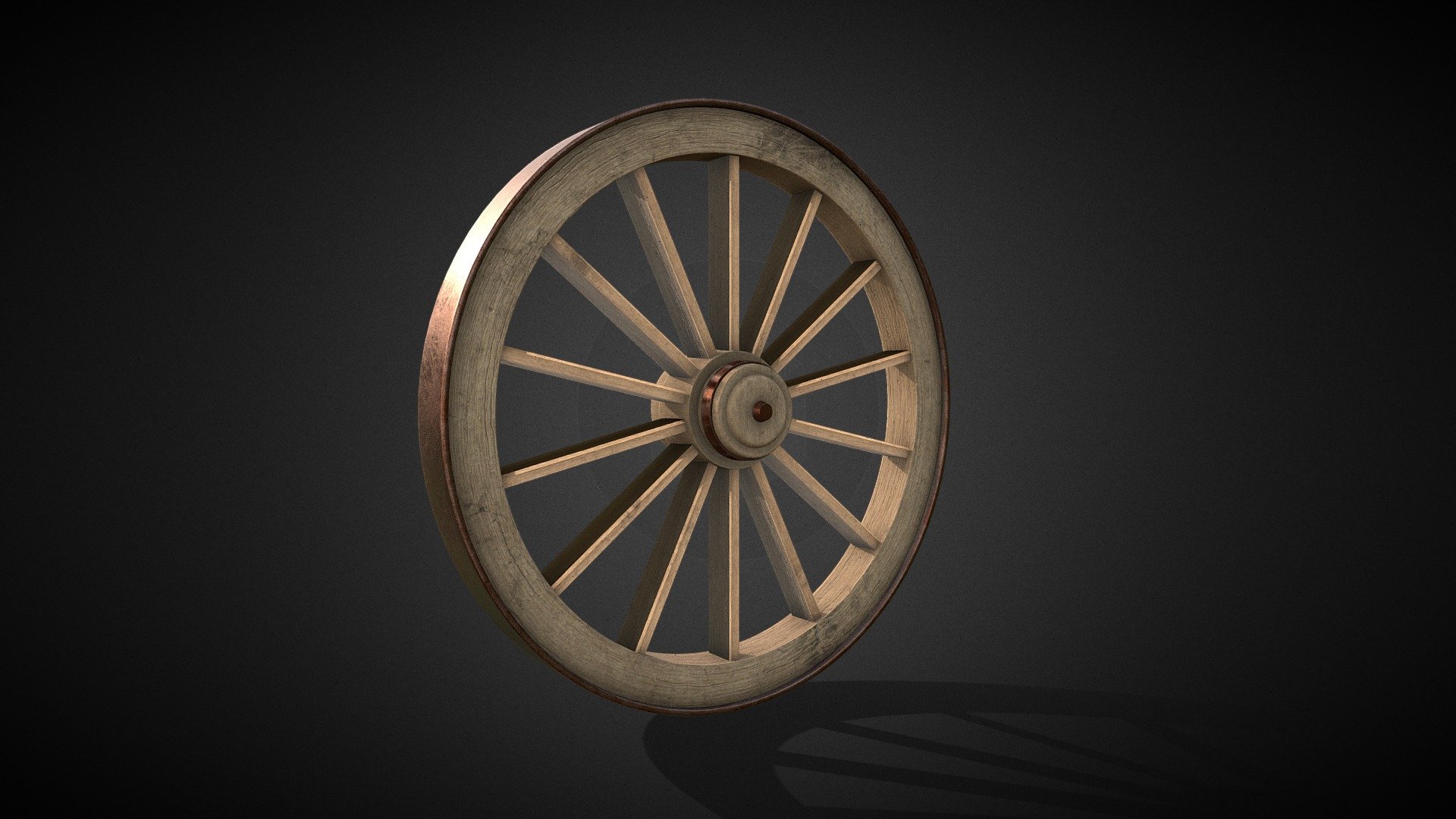 Wagon Wheel - 3D model by rakelalme [f60144a] - Sketchfab