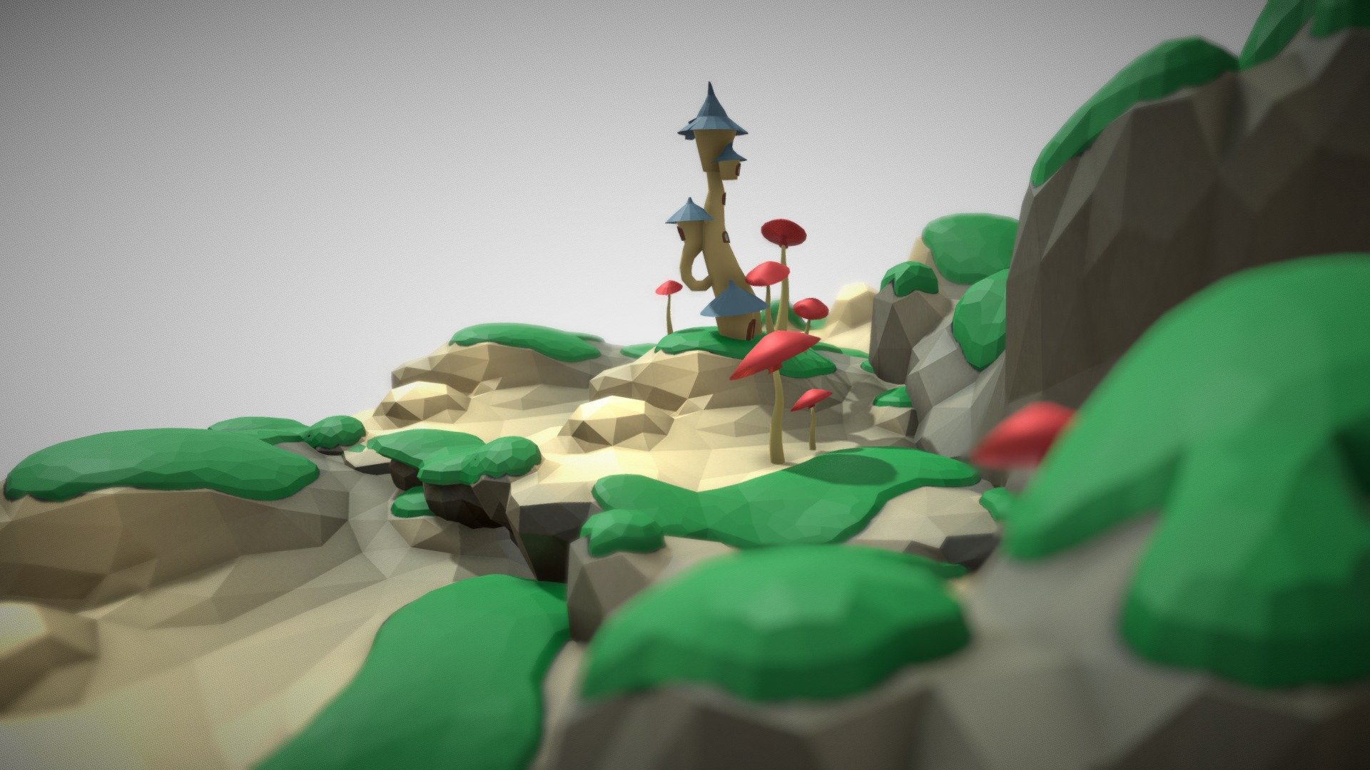 Low poly environment Idea #1 - Download Free 3D model by Marius.Radoi ...