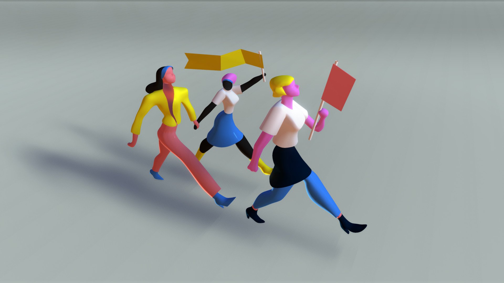 Women's March - 3D model by linxiaofeng888 [f6086e1] - Sketchfab