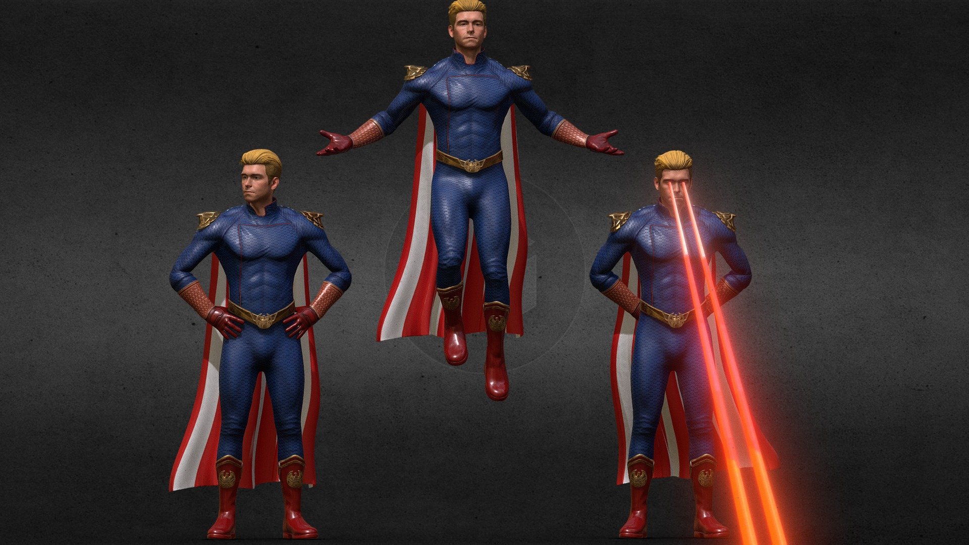 Homelander rigging - Buy Royalty Free 3D model by 5 Dollar Store ...