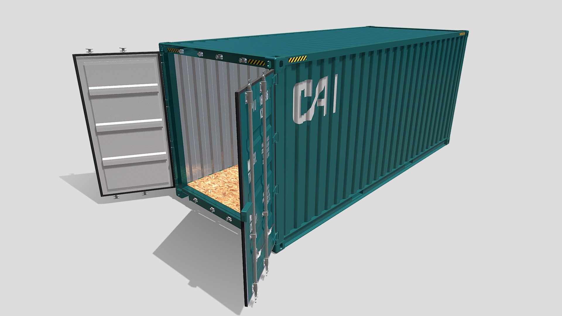 20ft Shipping Container CAI v3 - Buy Royalty Free 3D model by ...