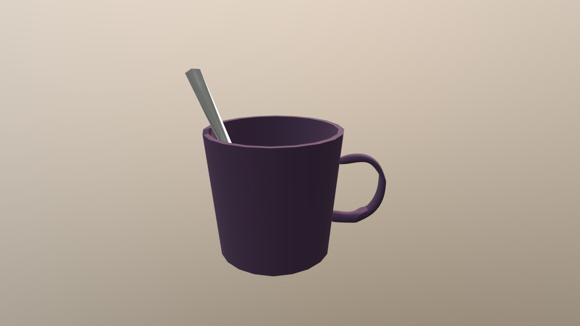 Cup and teaspoon - 3D model by mb (@mortensb) [f609ebc] - Sketchfab