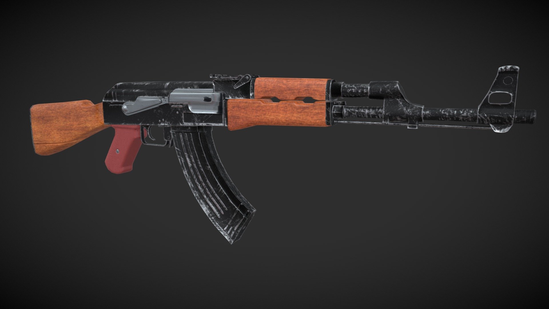 AK-47 Low Poly machine gun - Buy Royalty Free 3D model by mavahtin ...