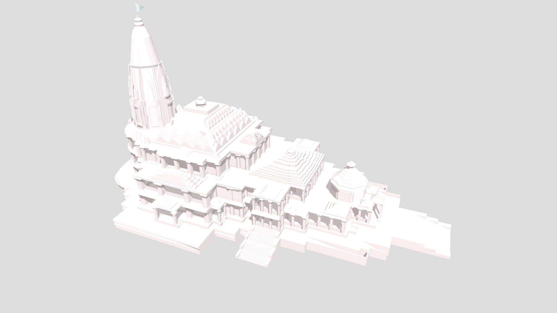 Shree Ram Mandir - 3D model by Aniketfab.com [f60e766] - Sketchfab