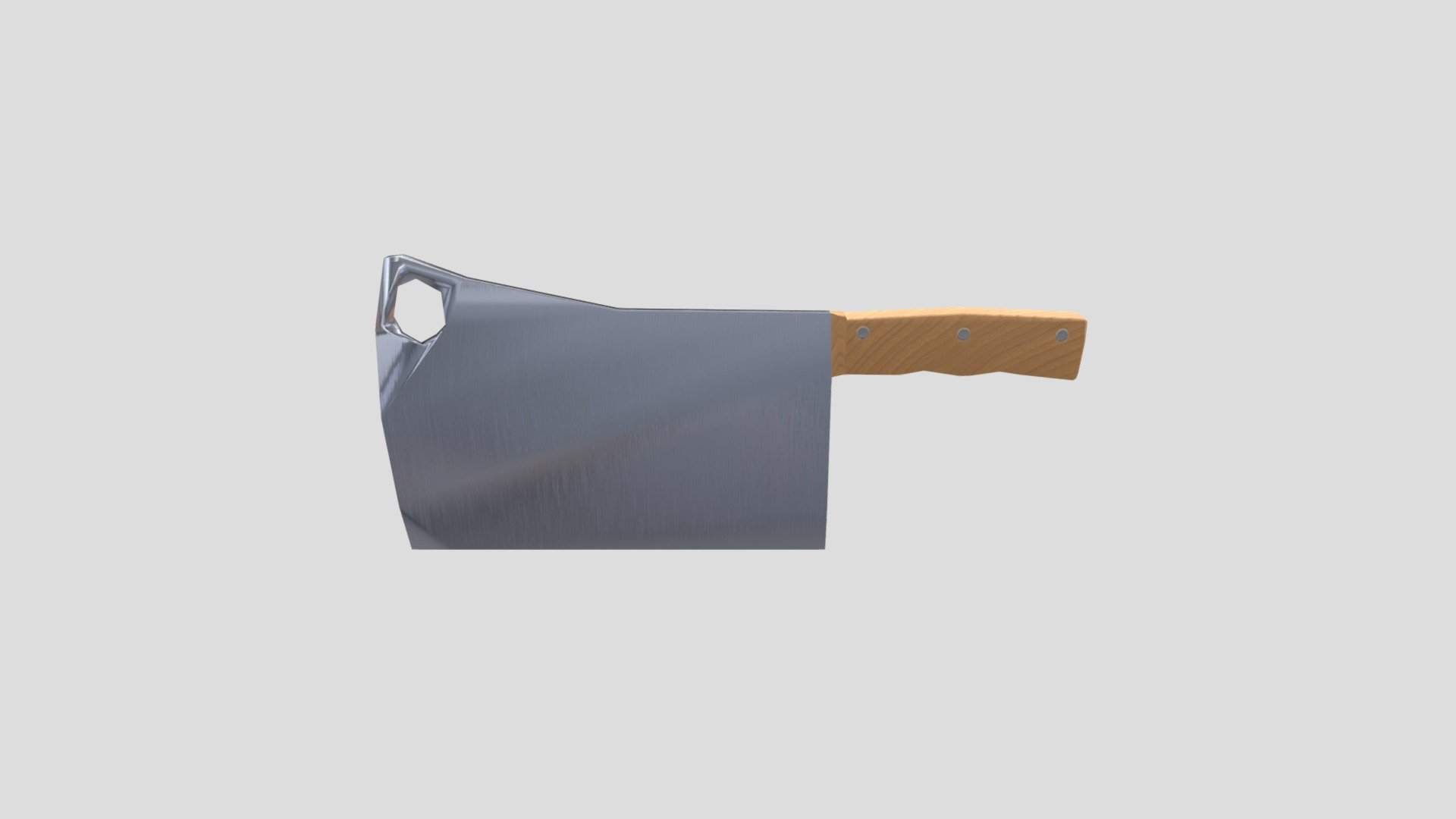 Butcher's Knife Model - 3D model by Cash1719 [f60f29f] - Sketchfab