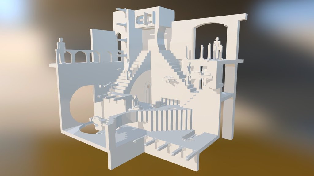 Escher-stairs - Download Free 3D model by ps-design [f610246] - Sketchfab
