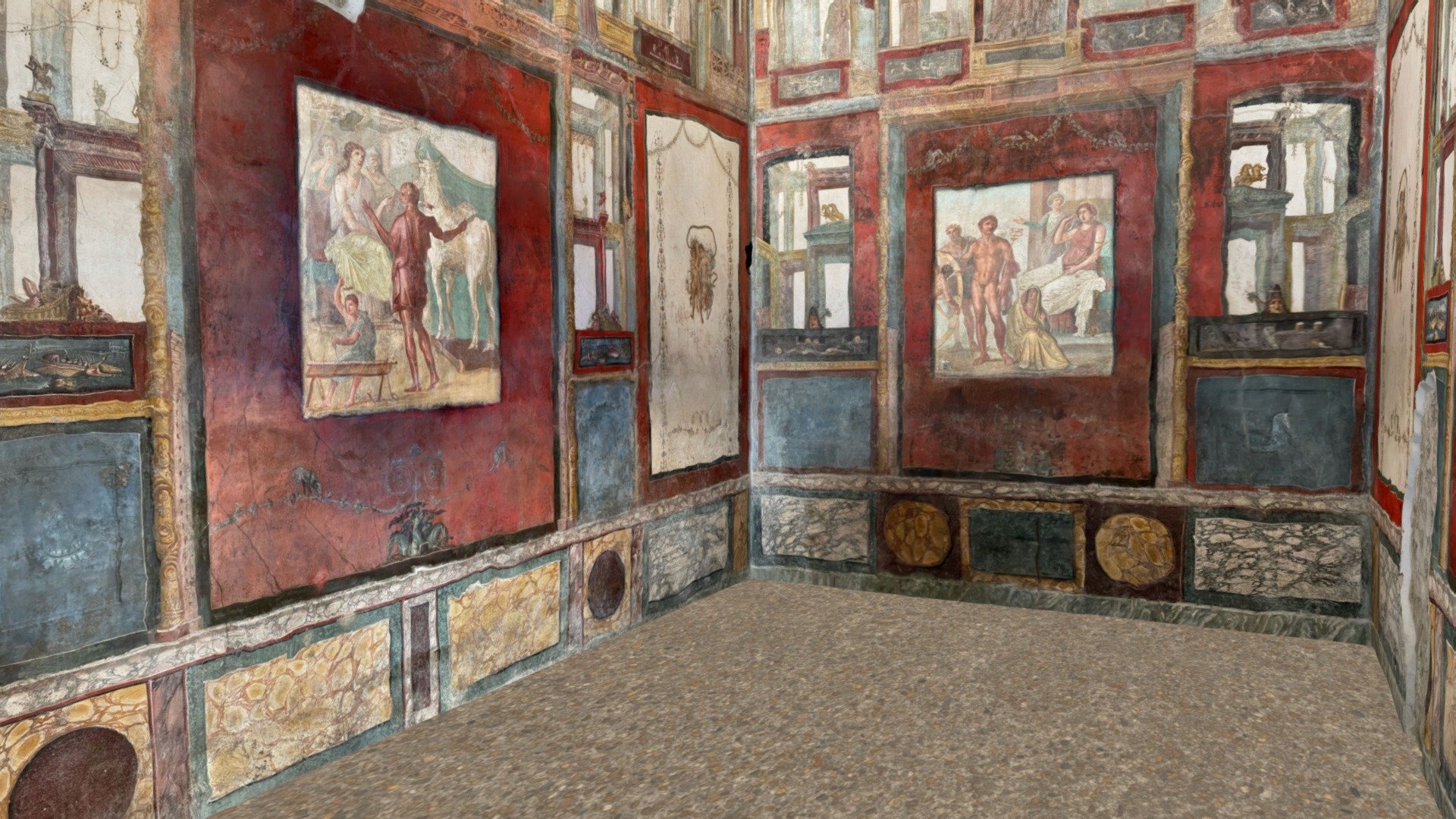 House of the Vettii, Pompeii (wall painting) - Download Free 3D model ...