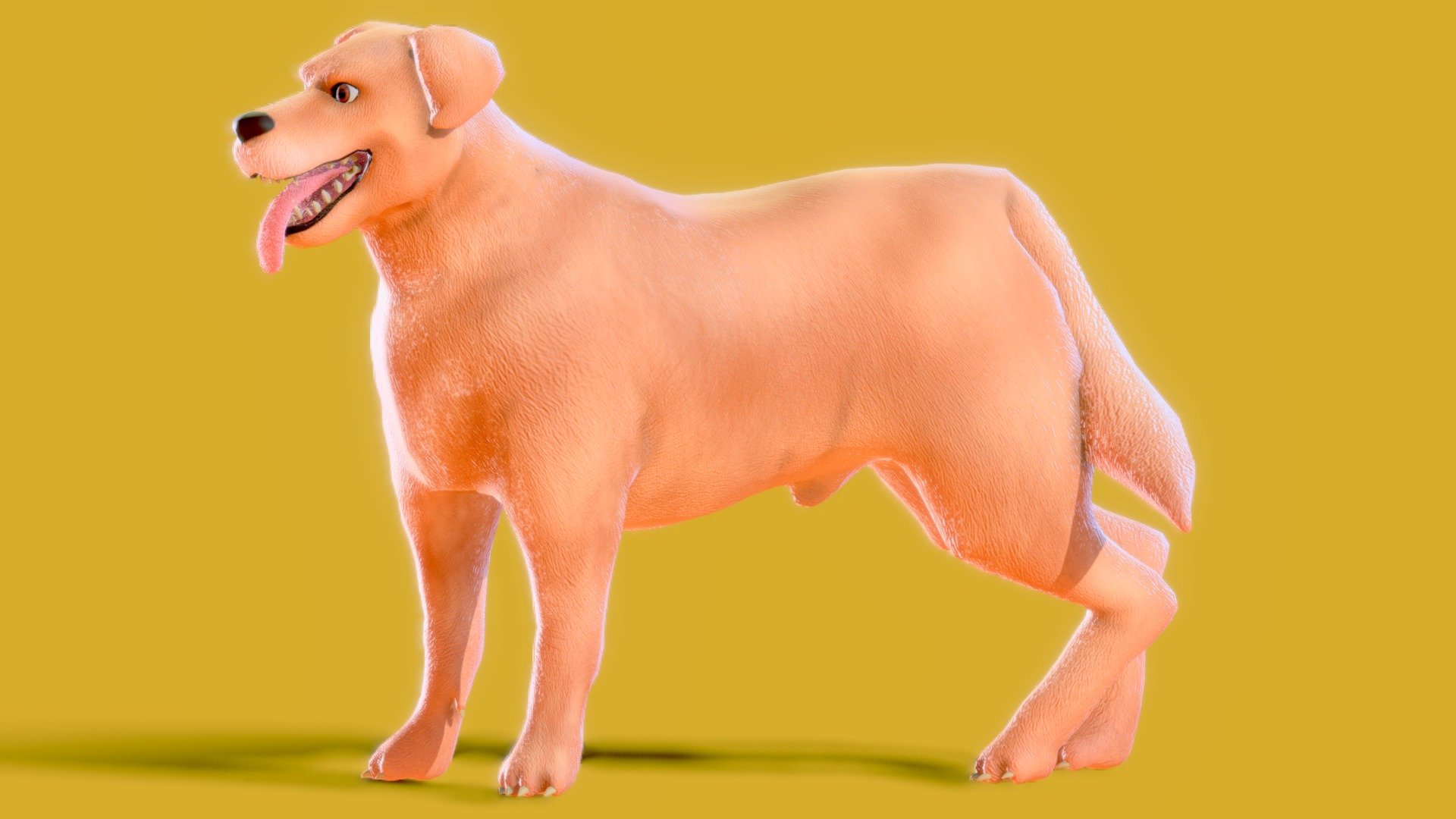 Low poly - Stylized dog - Golden Retriever - Buy Royalty Free 3D model ...