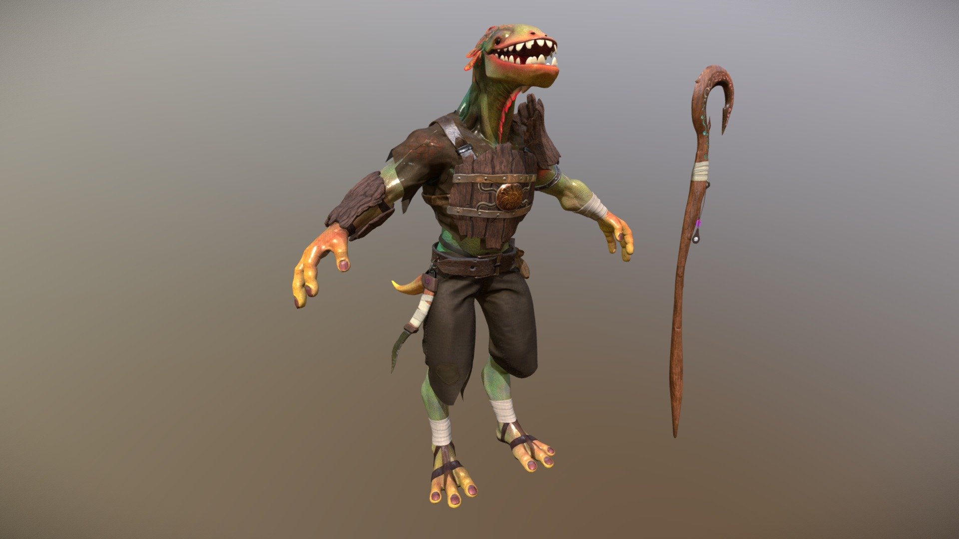 The Lizard Man 🦎 - 3D model by natnimations [f613d25] - Sketchfab