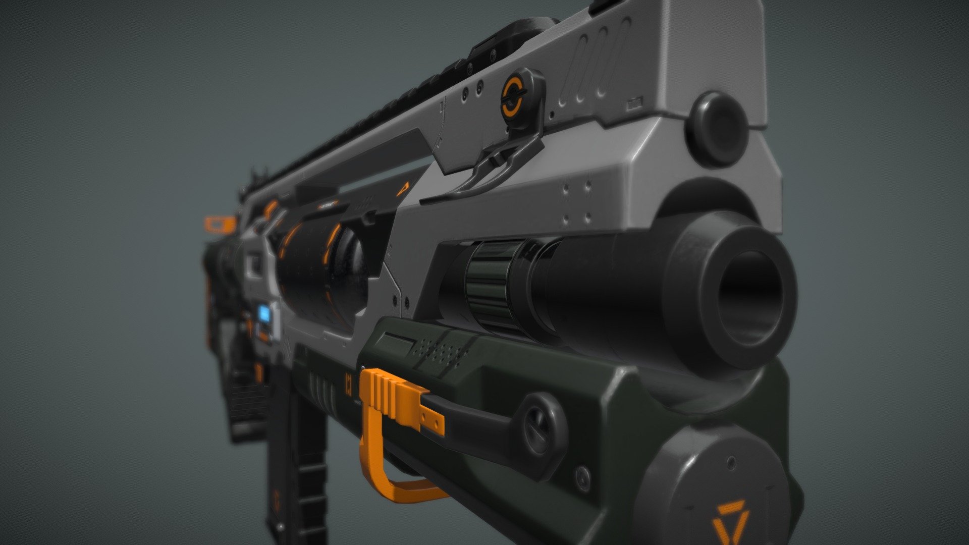 Sci-Fi Assualt Rifle - 3D model by DJHarts [f61542e] - Sketchfab