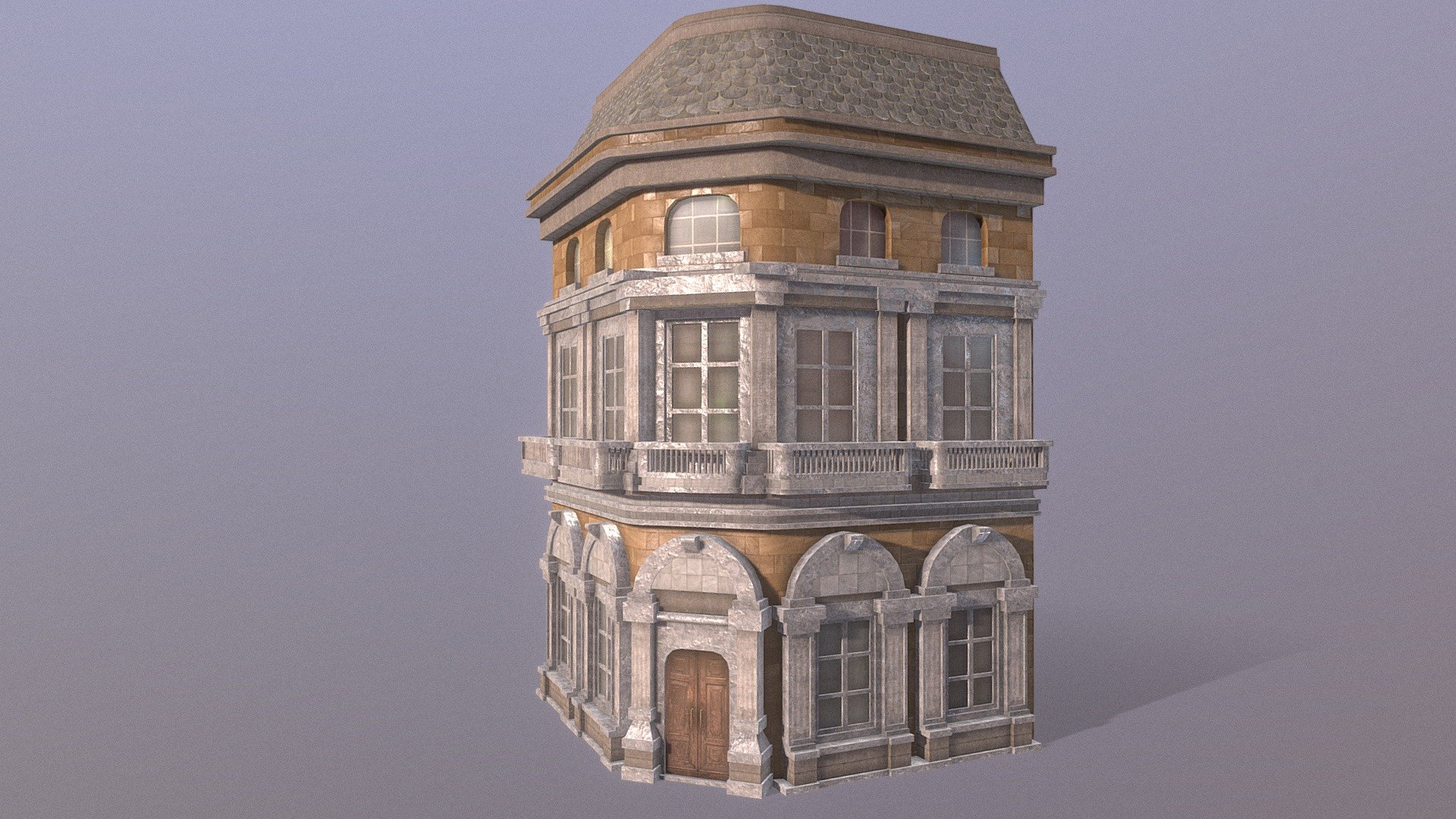 Urban Victorian Building Corner - Buy Royalty Free 3D model by Harold P ...