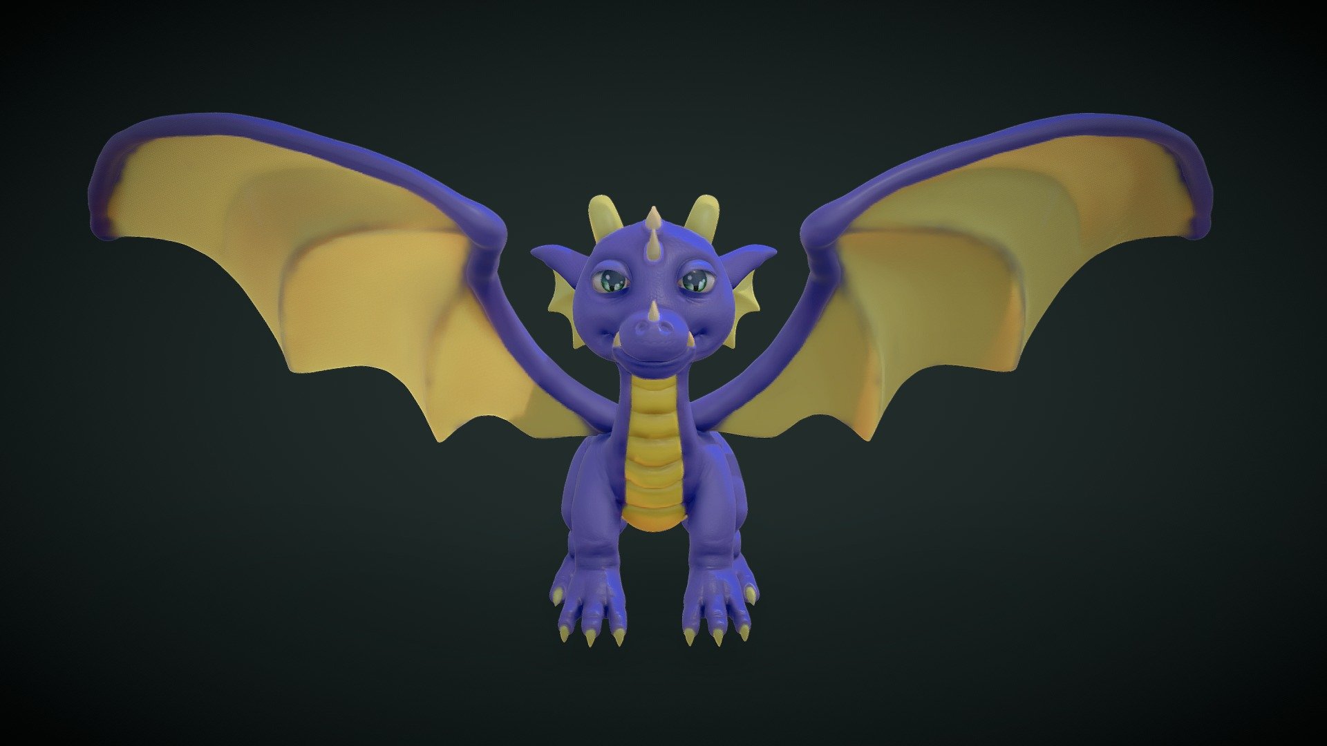 Blue Dragon - 3D model by Vitalii Yevsovych (@Onnix) [f61839c] - Sketchfab