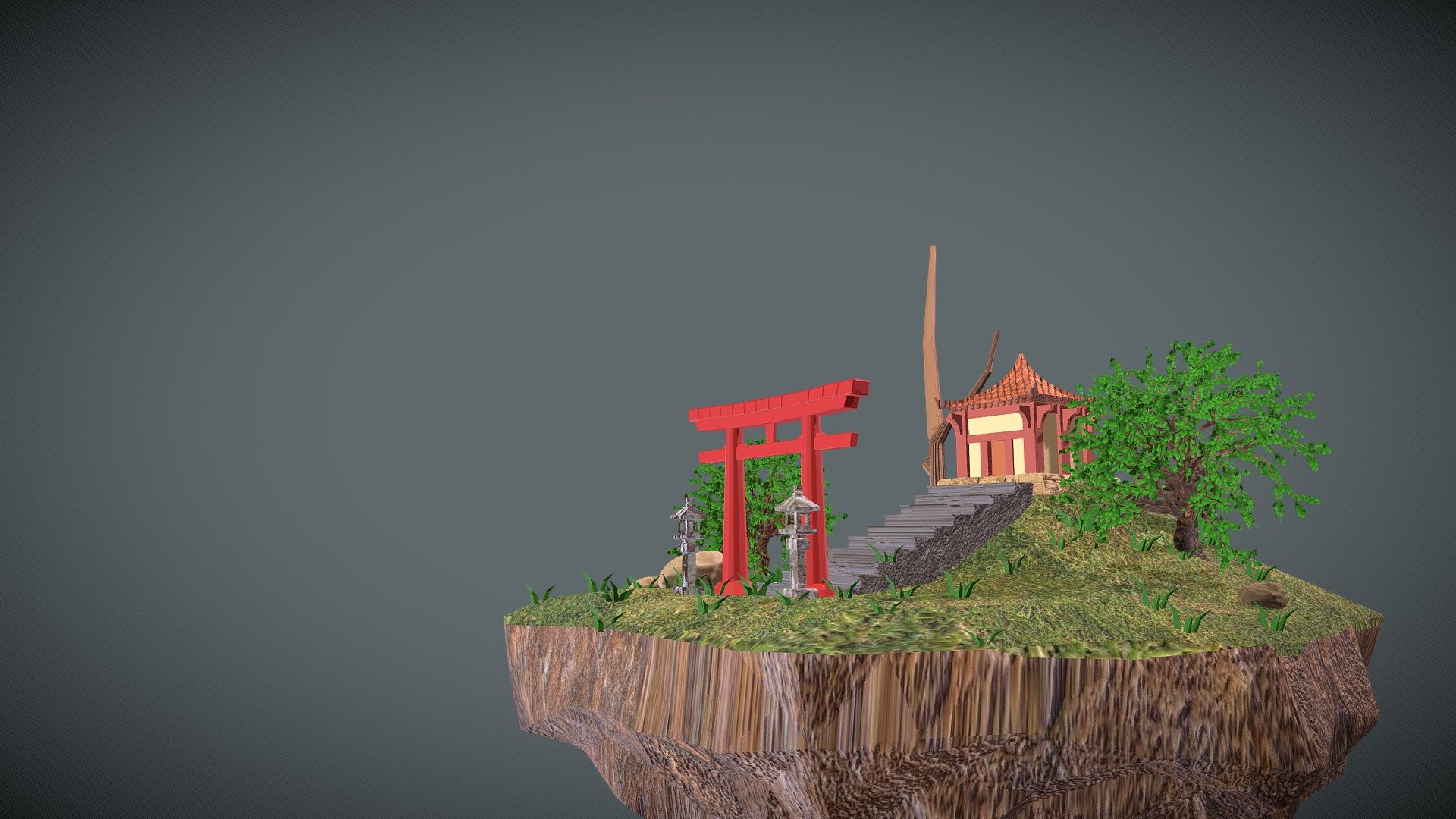 Japanese Temple - 3D model by vidushi.bundhoo1 [f61c002] - Sketchfab
