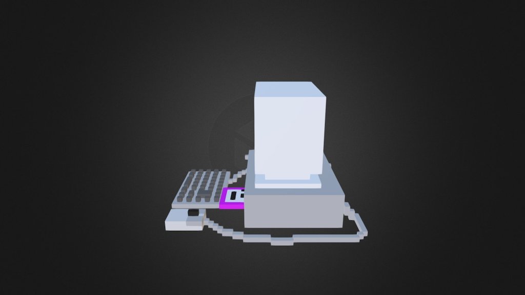 Voxel Computer - 3D model by ModKap [f61c451] - Sketchfab