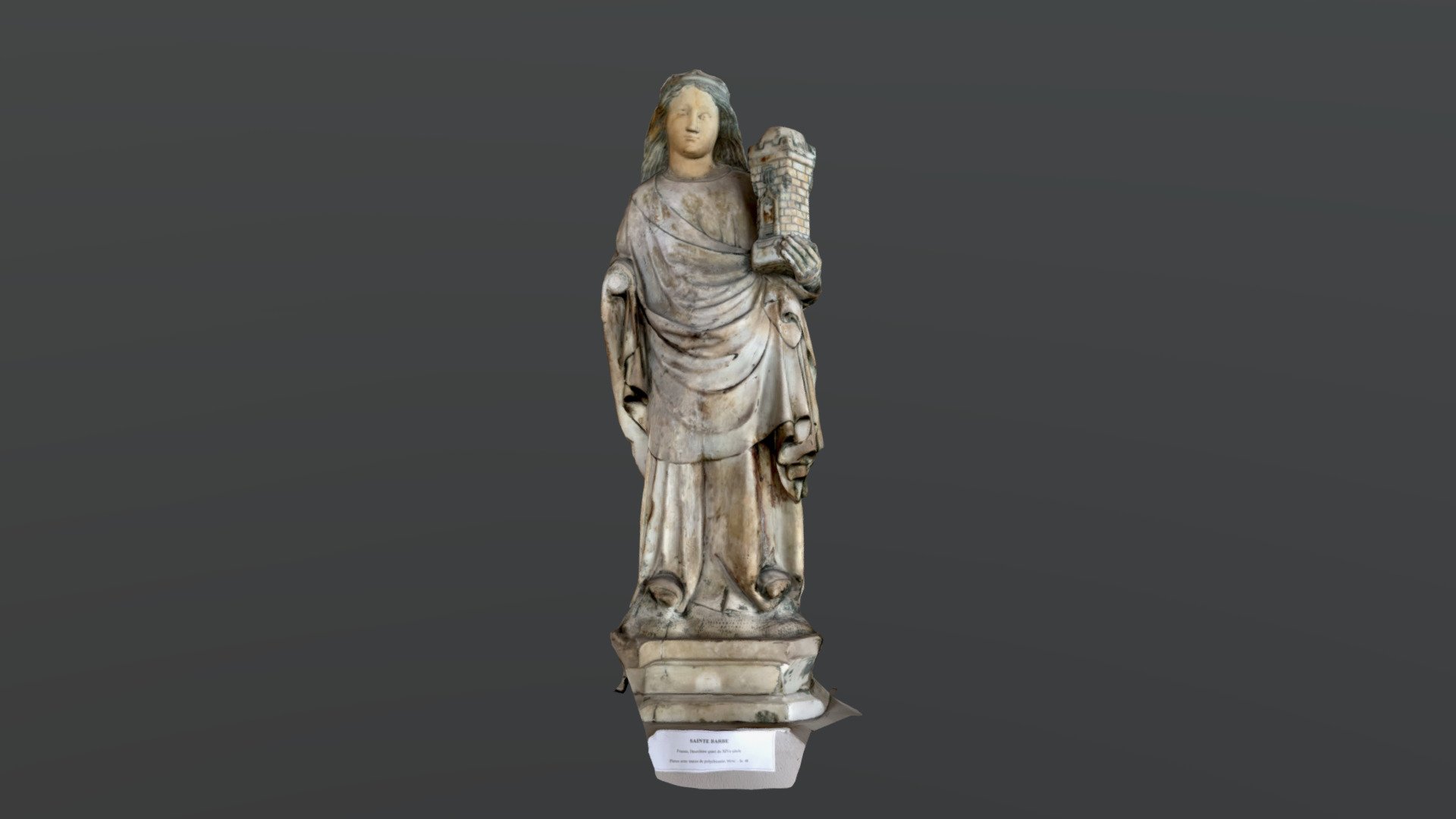 Statue de Sainte Barbe - Download Free 3D model by AnDeNan (@saladeen ...