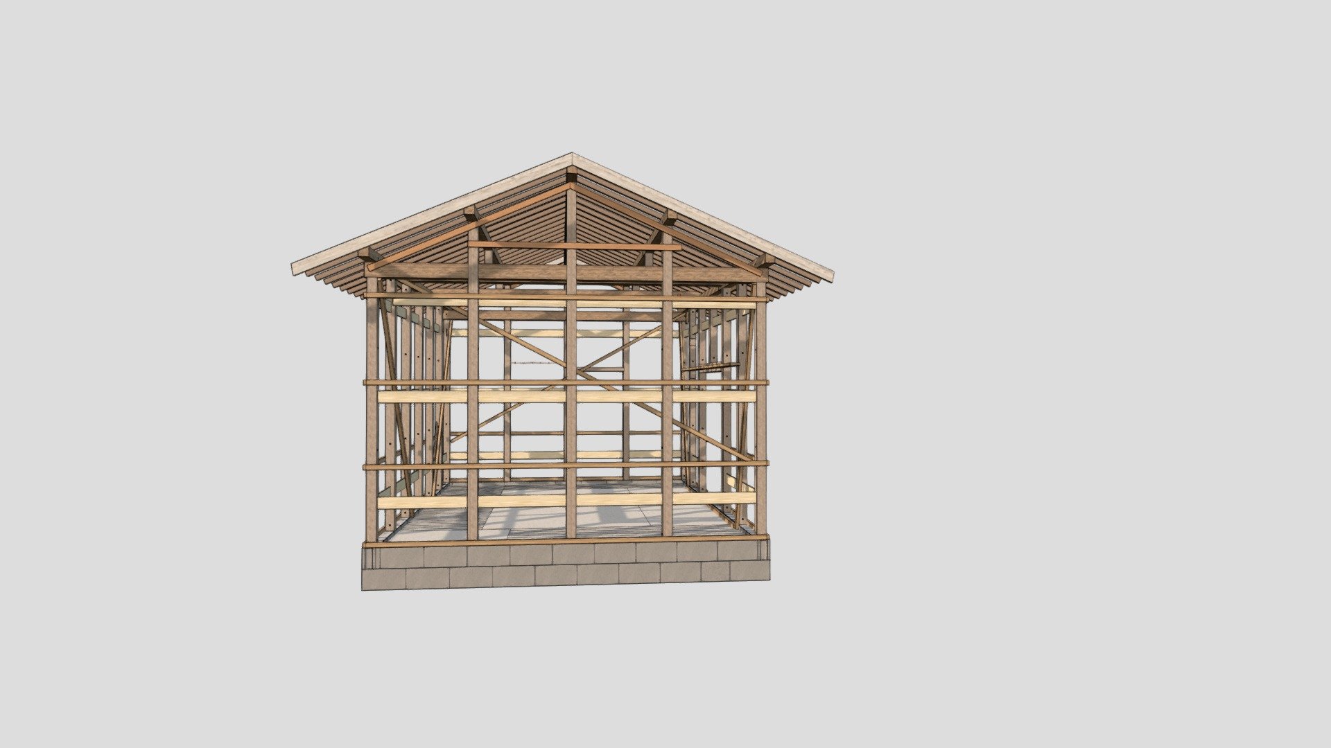 Shed_Structure - 3D model by Glinskaya Maria (@glinskayamaria) [f61ec09 ...