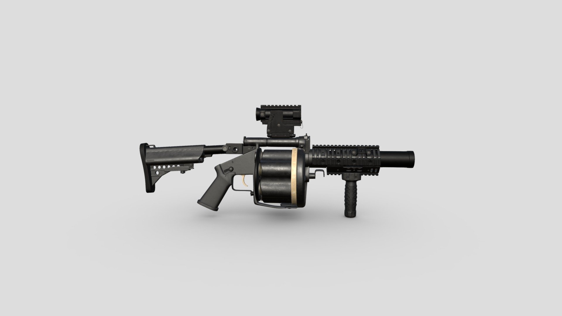 Milkor MGL - Low Poly - PBR - 3D model by Rutas (@Suandoa) [f62132b ...