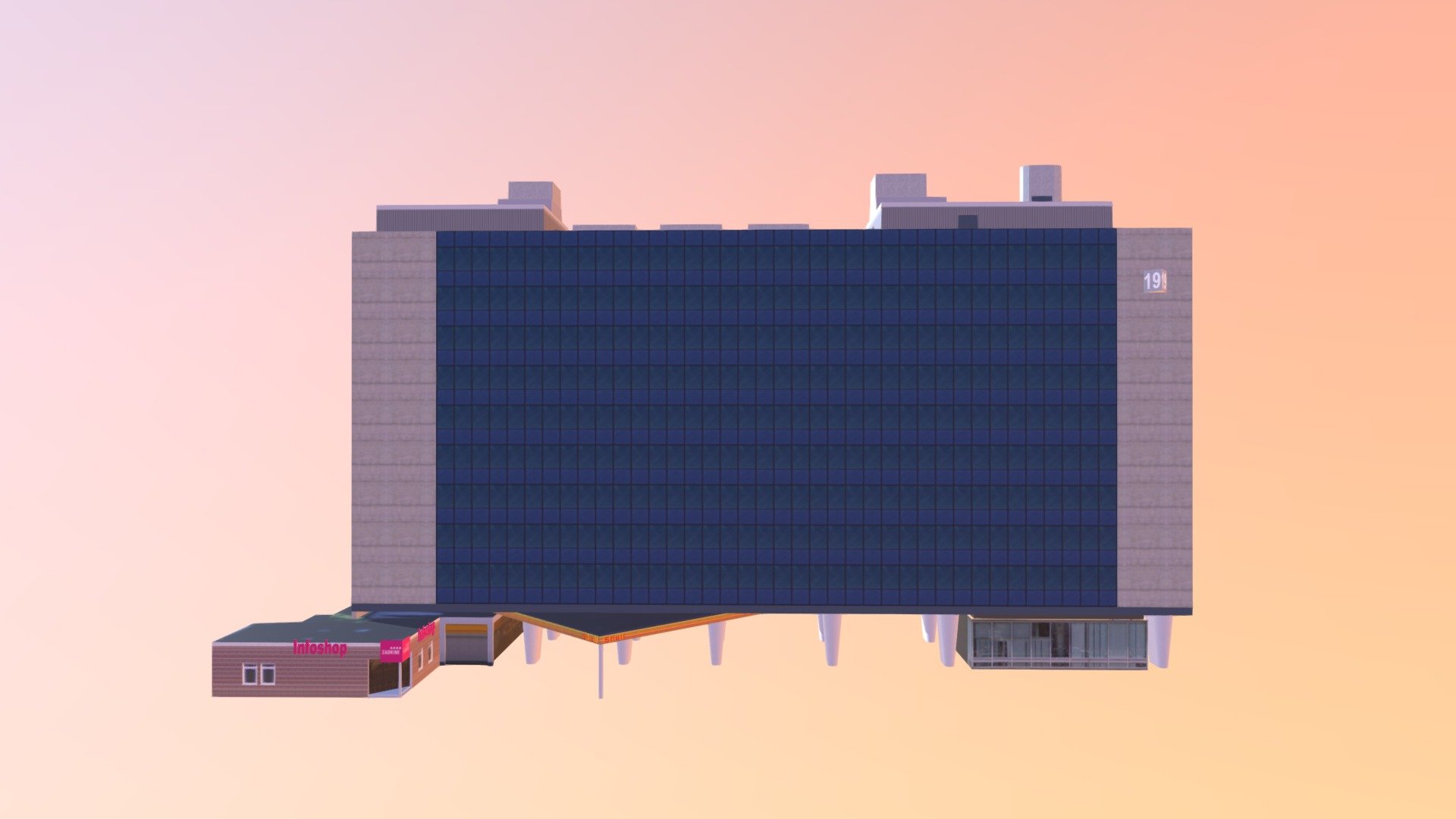 Shell-hofplein - 3D model by goncharenkoae [f62a942] - Sketchfab