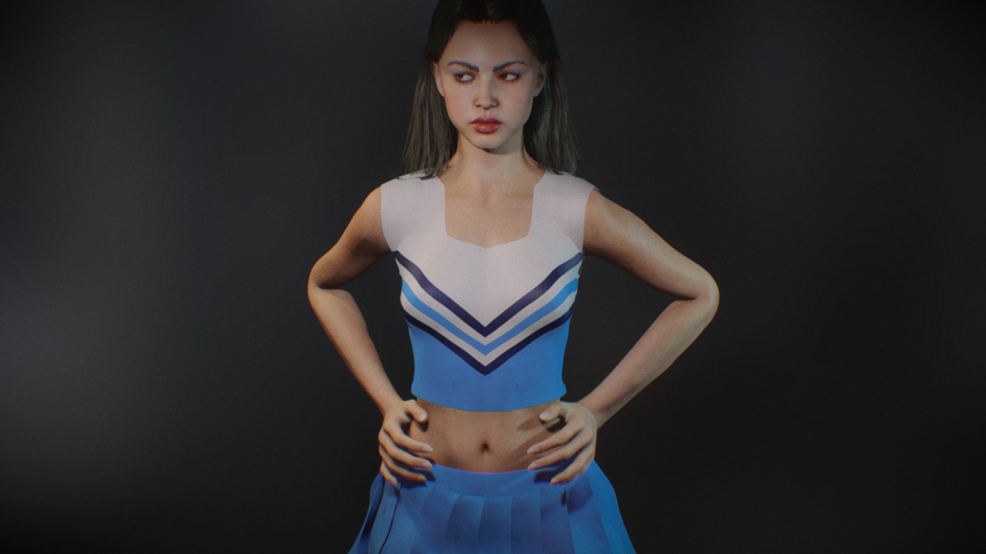 Cheerleader - Buy Royalty Free 3D model by Cg Stuff (@bokeh) [f62b4ee ...