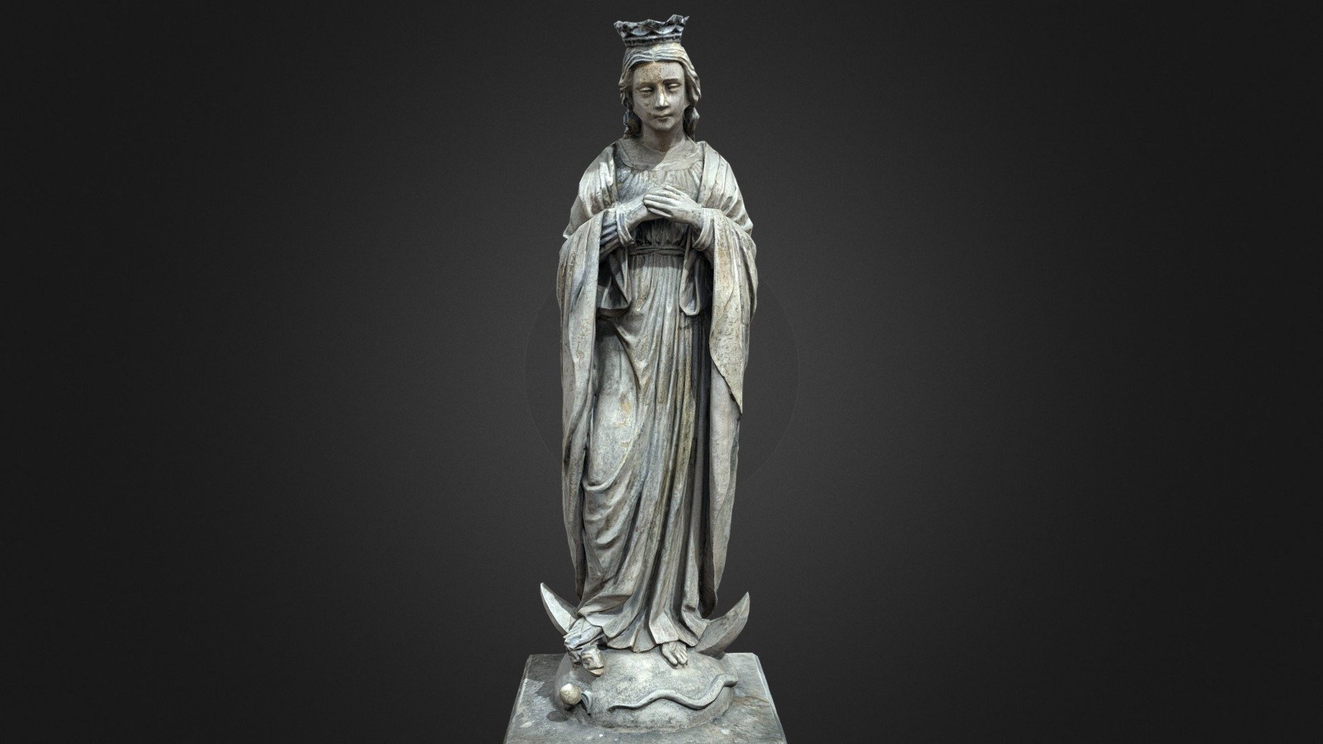 Stone statue of the Virgin Mary - Download Free 3D model by Seweryn ...