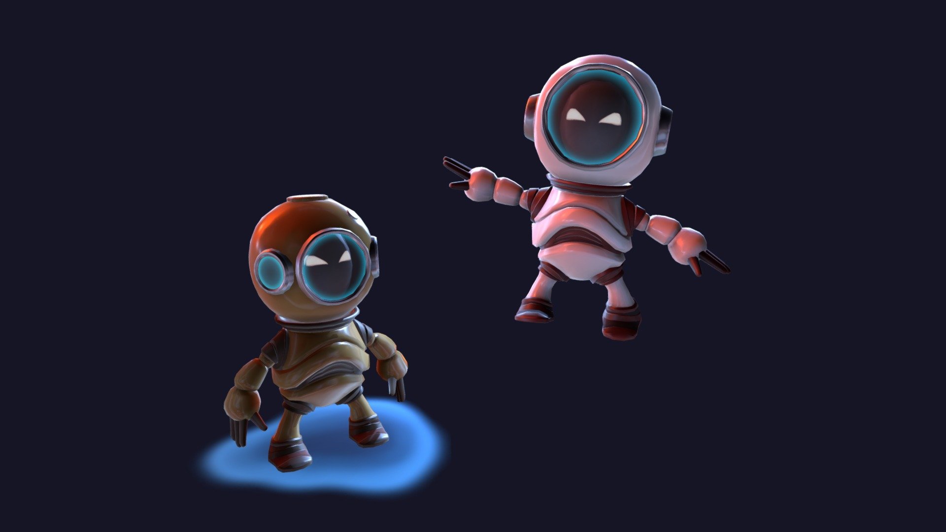 Spaceman and Diver - 3D model by Lee Sketchfab (@LeeBrooksbank ...