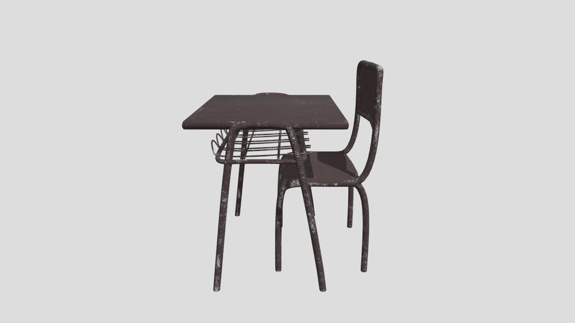Steel Desk - Old Rusted Texture - Download Free 3D model by ...