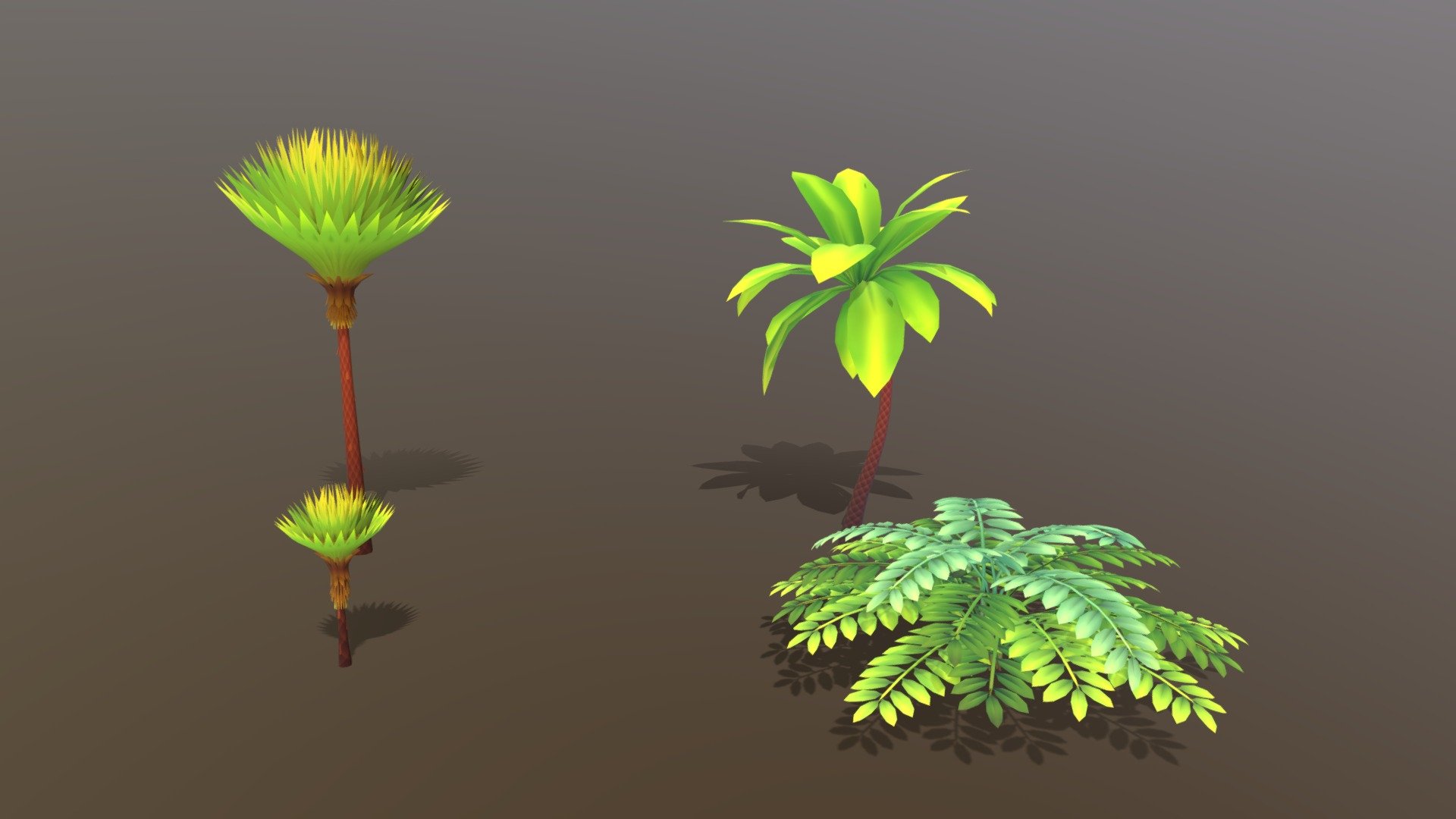 Low-poly game palm trees with textures - 3D model by Mixed8ananas ...