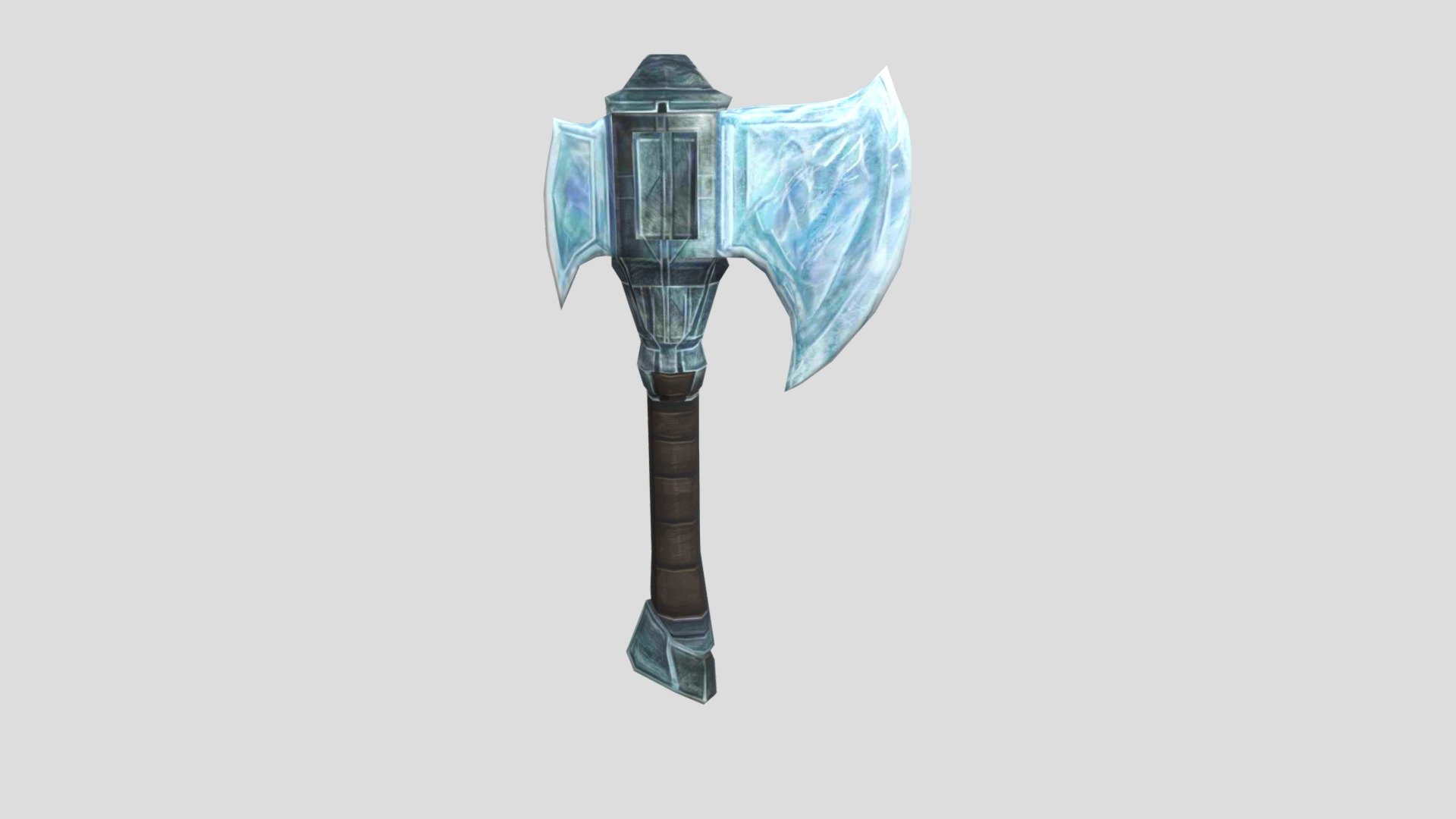 Low-Poly Frost-Battle-Axe - 3D model by Phreephur [f633f36] - Sketchfab