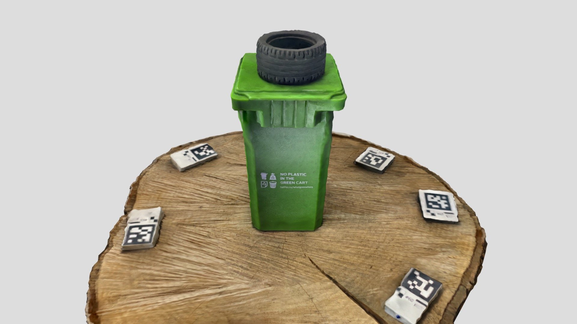 Another compost bin on a stump teat. - Download Free 3D model by ...