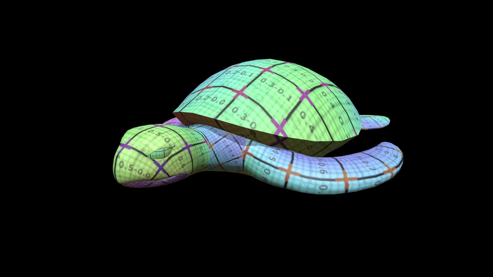 Turtle UV Grid - 3D model by Ryley Burnett (@ryleyburnett) [f638ad8 ...
