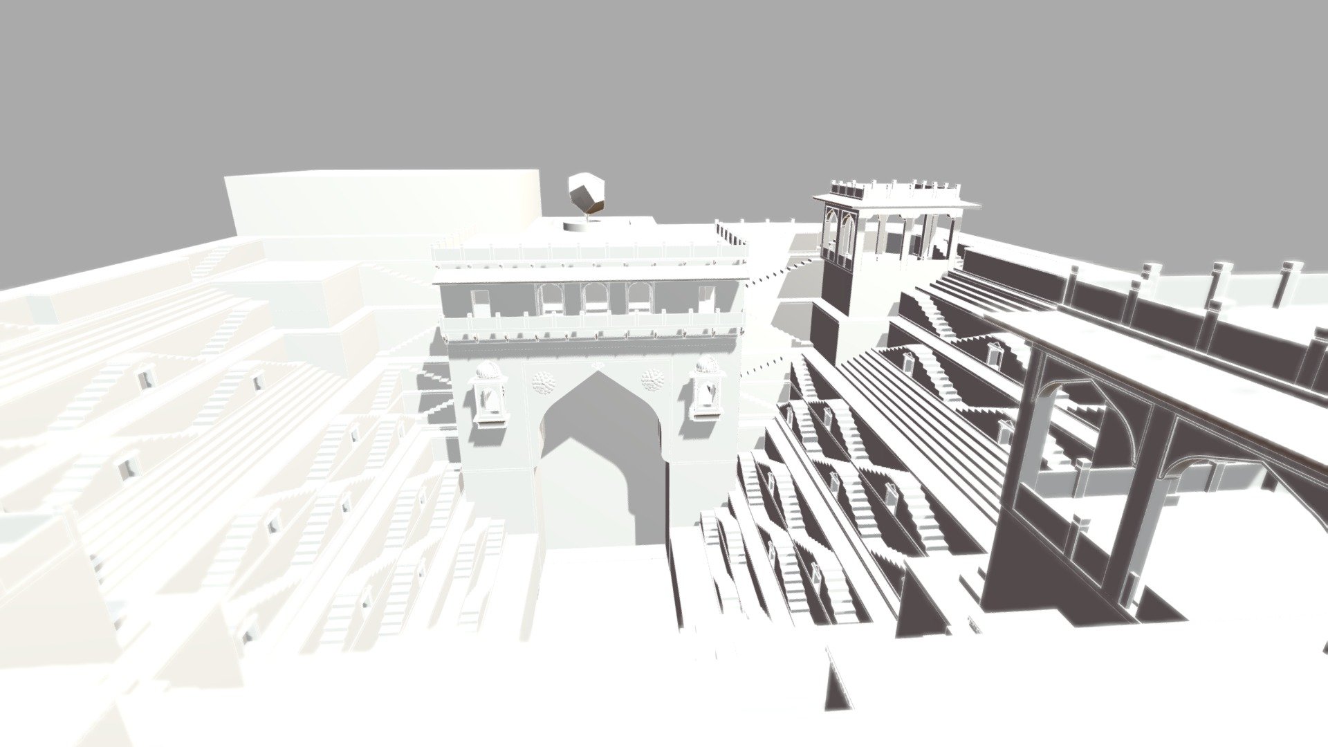 Toorji Ka Jhalra - Jodhpur (Low Poly Stepwell) - Download Free 3D model ...