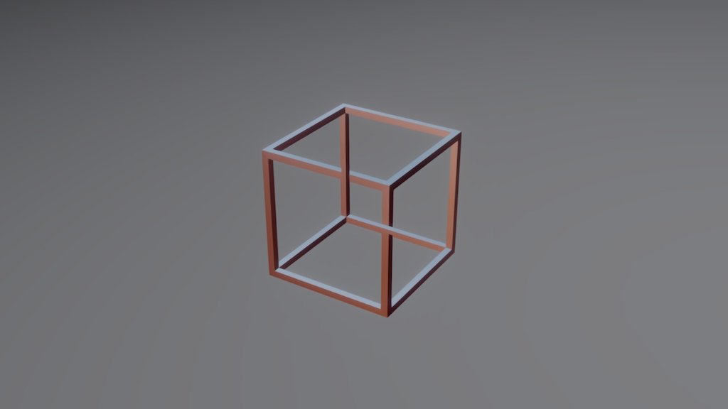 Impossible cube - 3D model by Decoder_pr0 [f64120f] - Sketchfab