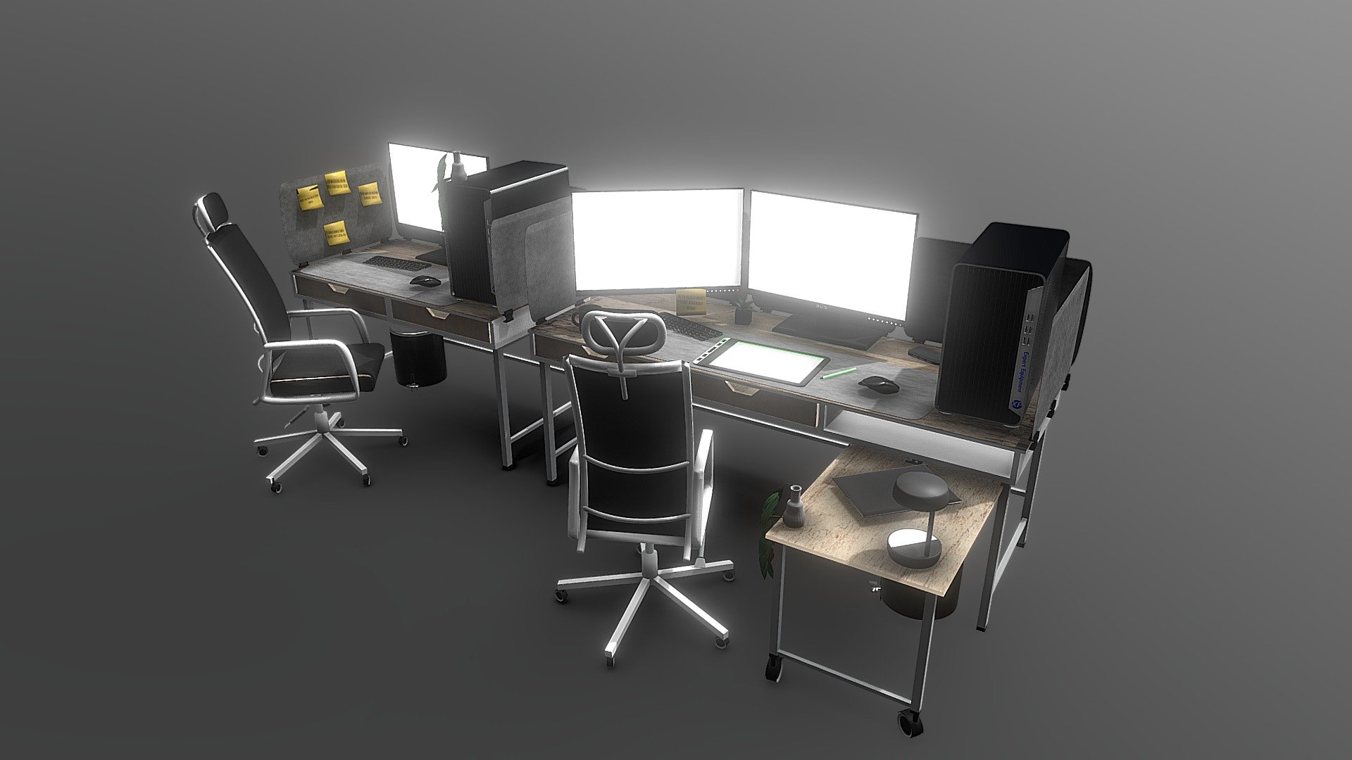 Office Asset - A Graphics' Office Asset Pack - Buy Royalty Free 3D ...