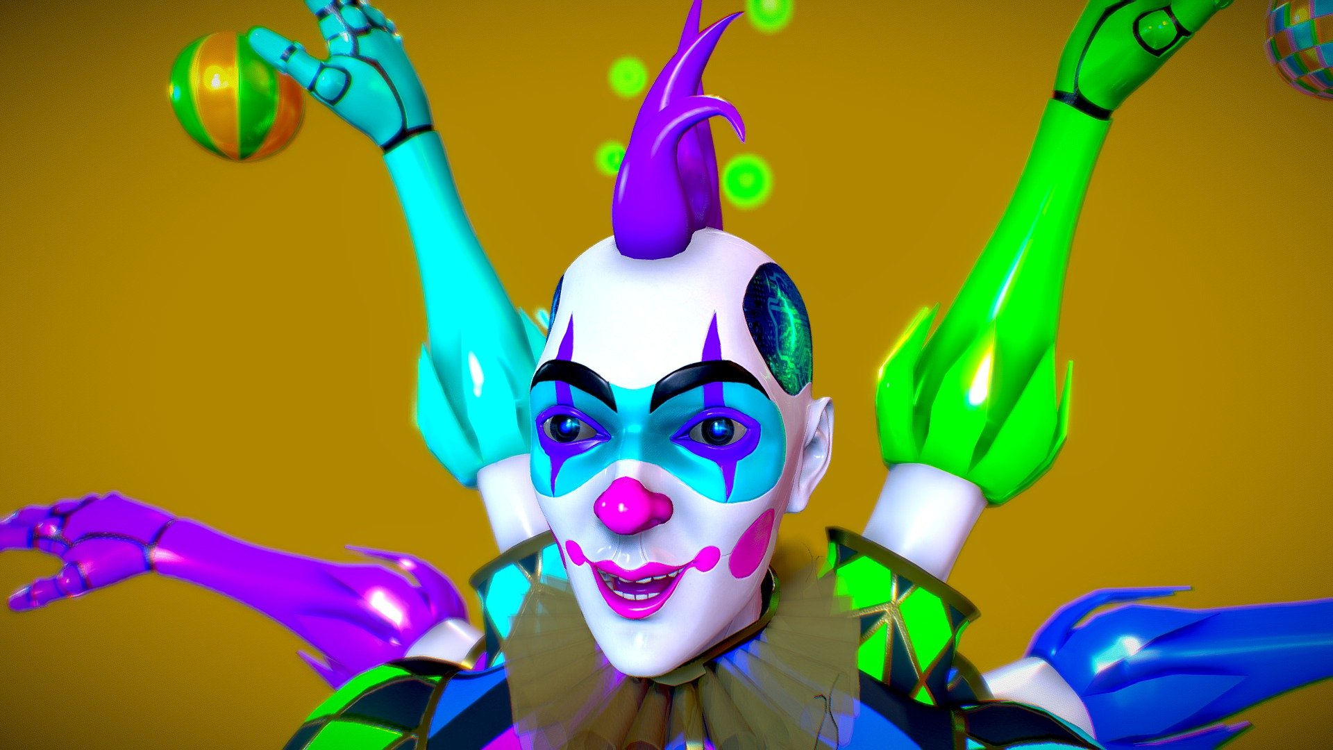Sci Fi - Clown - 3D model by AndrewMZcroft [f643c9a] - Sketchfab