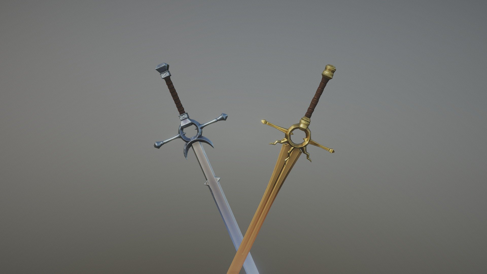 Sun & Moon Swords - 3D model by crossflip [f64917e] - Sketchfab